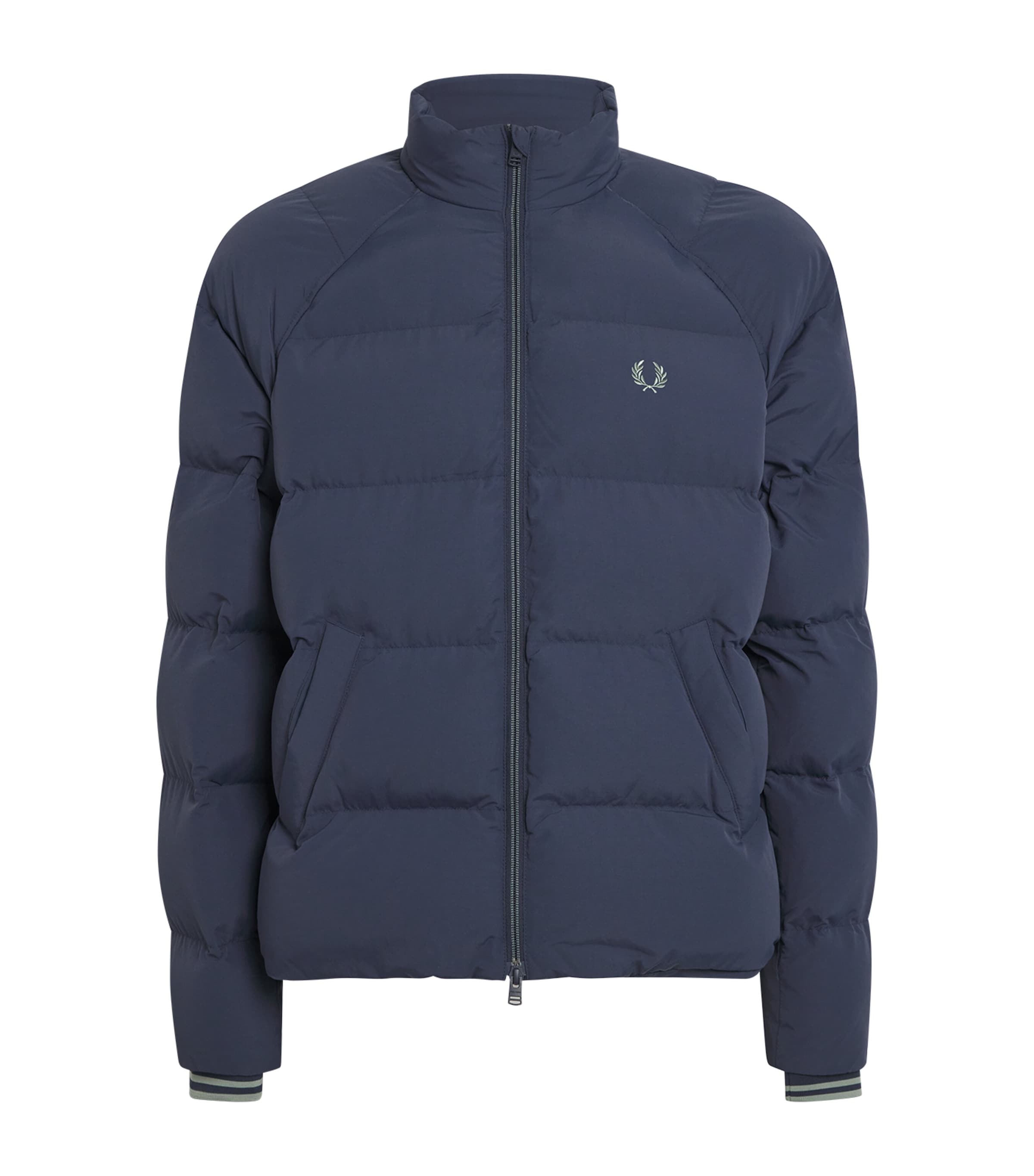 Fred Perry Navy Logo Puffer Jacket | Harrods CA