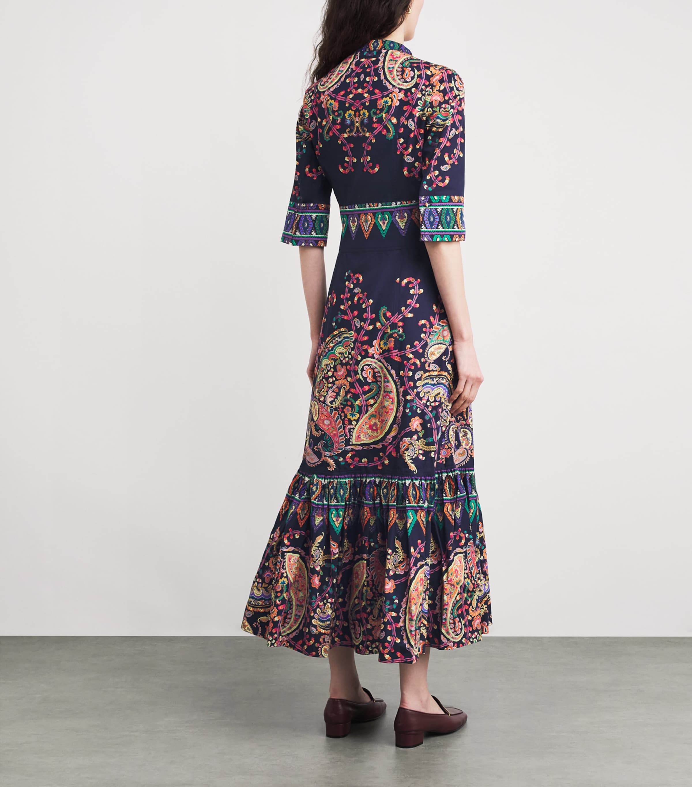 Etro Blue Cotton Paisley Maxi Dress | Harrods AU
