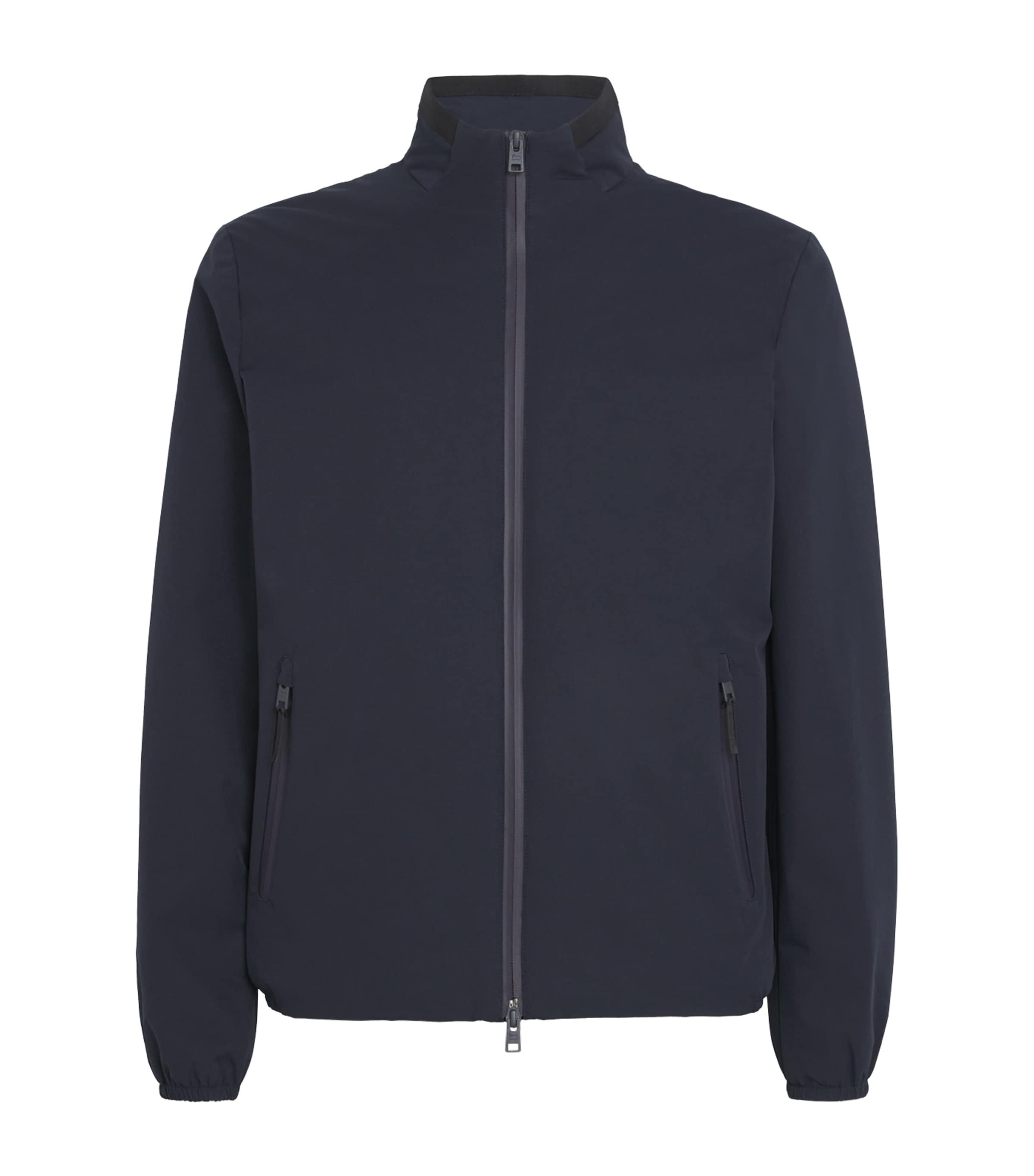 Woolrich Blue Down Waterproof Sailing Bomber Jacket | Harrods UK