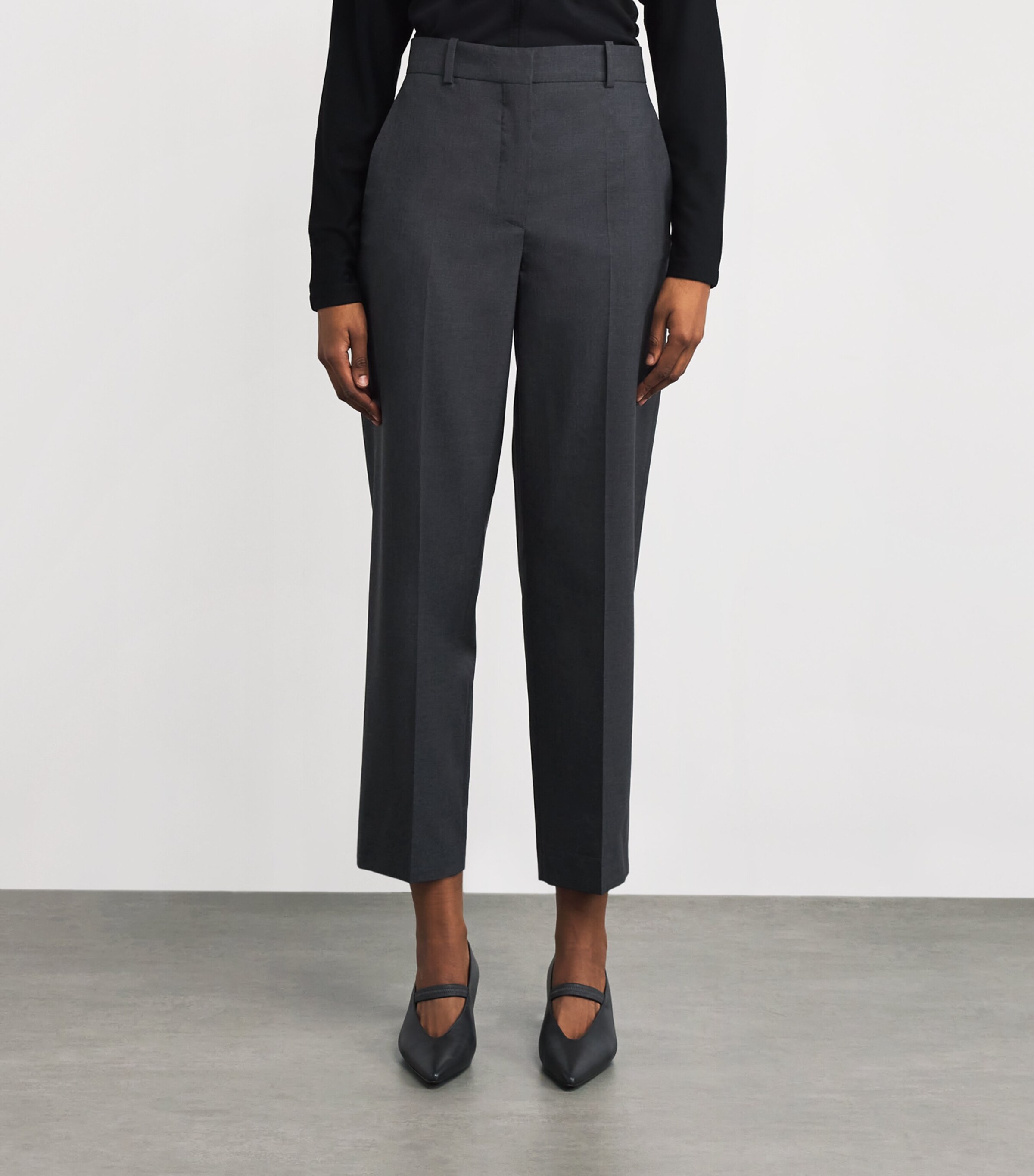 Joseph Grey Virgin Wool Trina Trousers | Harrods US