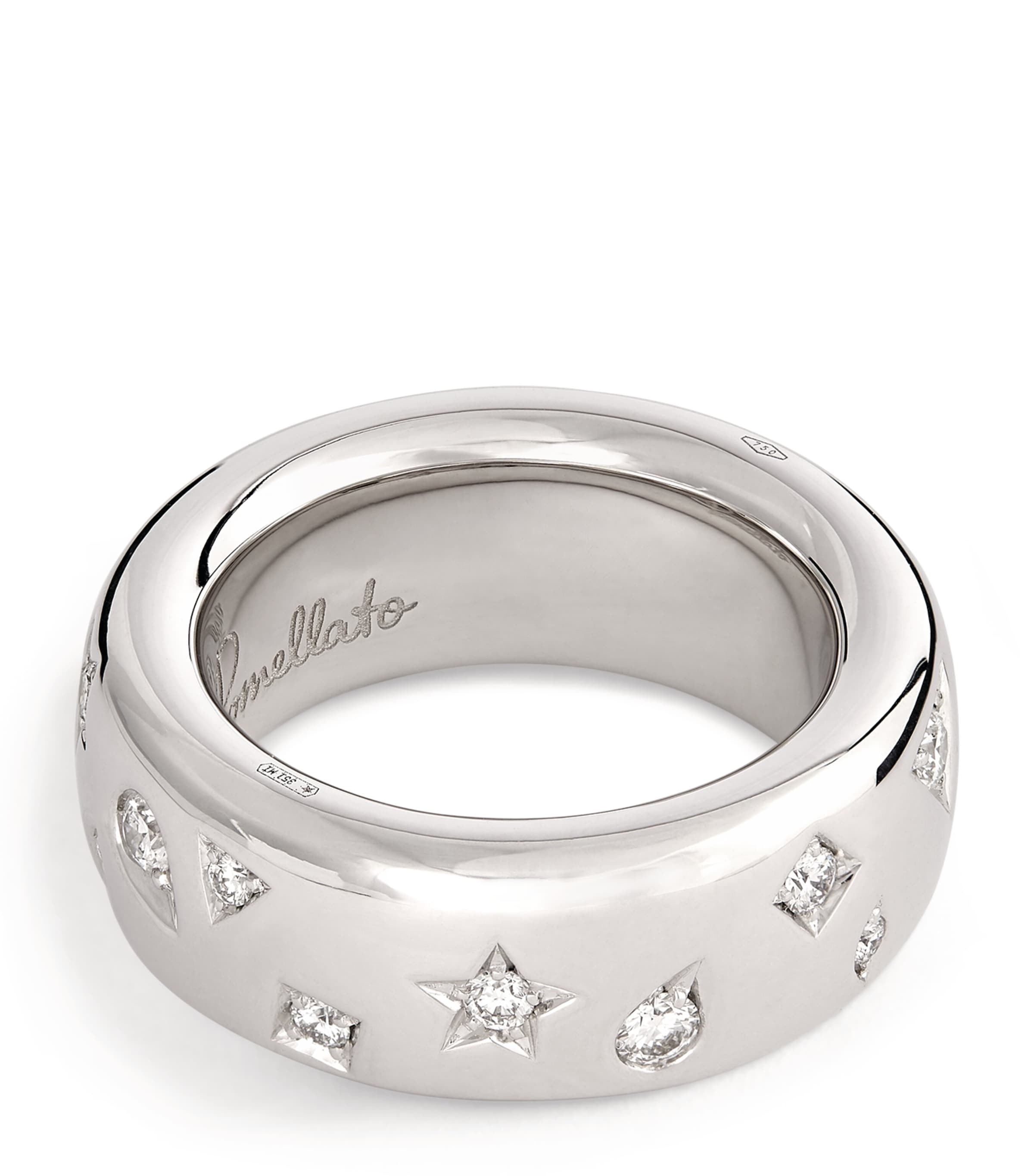Pomellato Rhodium-Plated White Gold and Diamond Small Iconica Ring ...