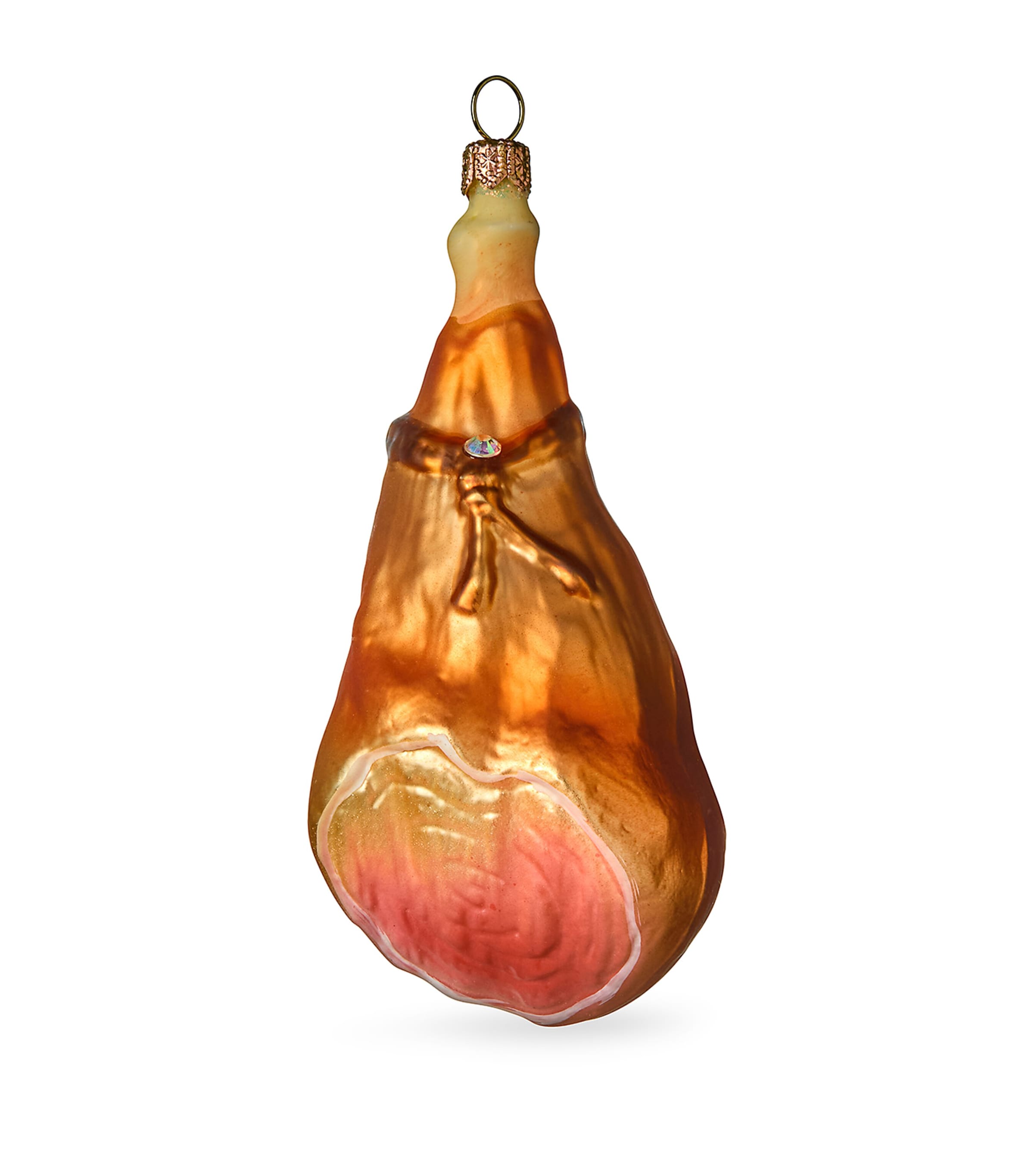Harrods Glass Ham Leg Tree Decoration | Harrods GR