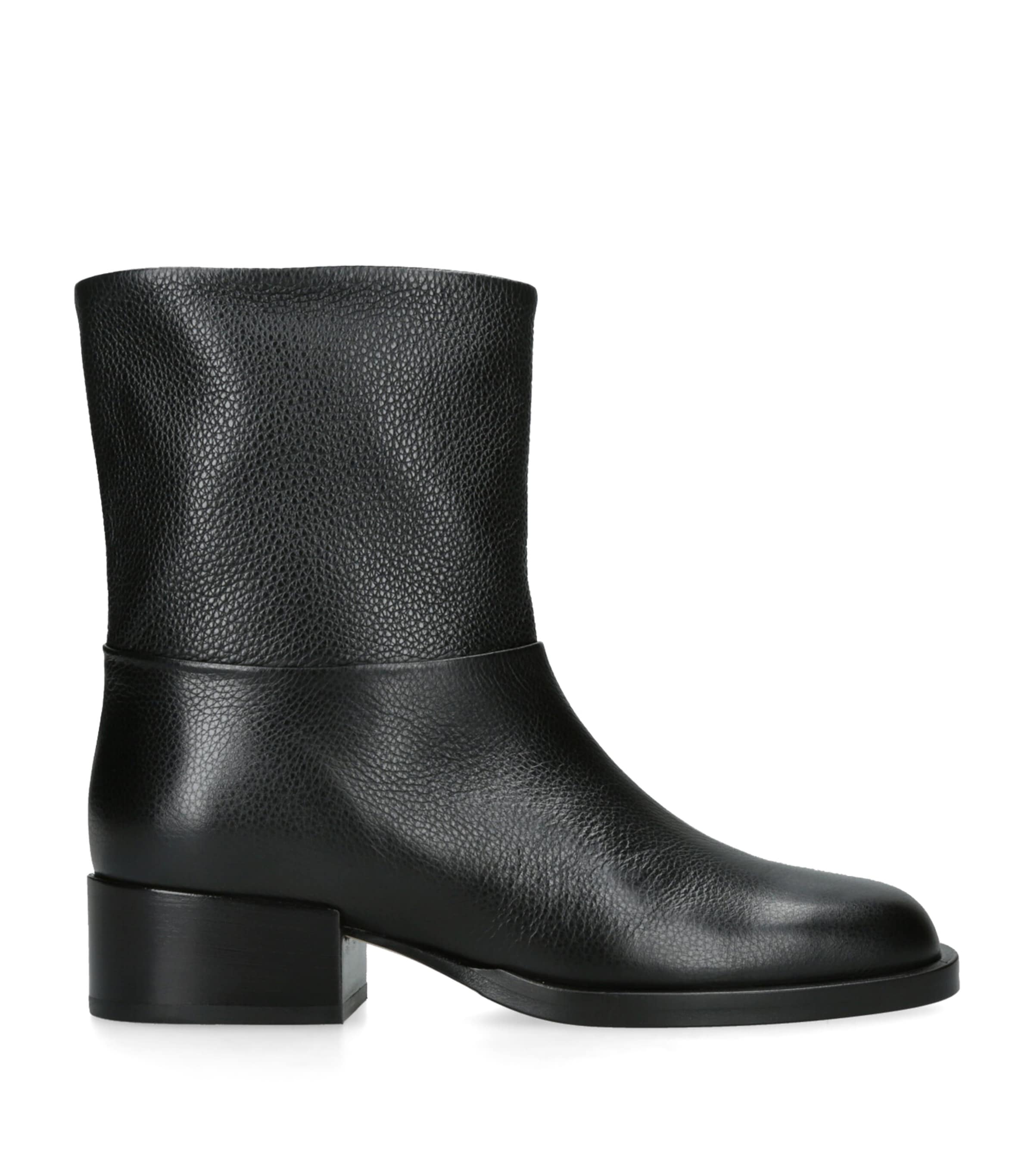 Dear Frances Black Leather Cade Ankle Boots | Harrods AU