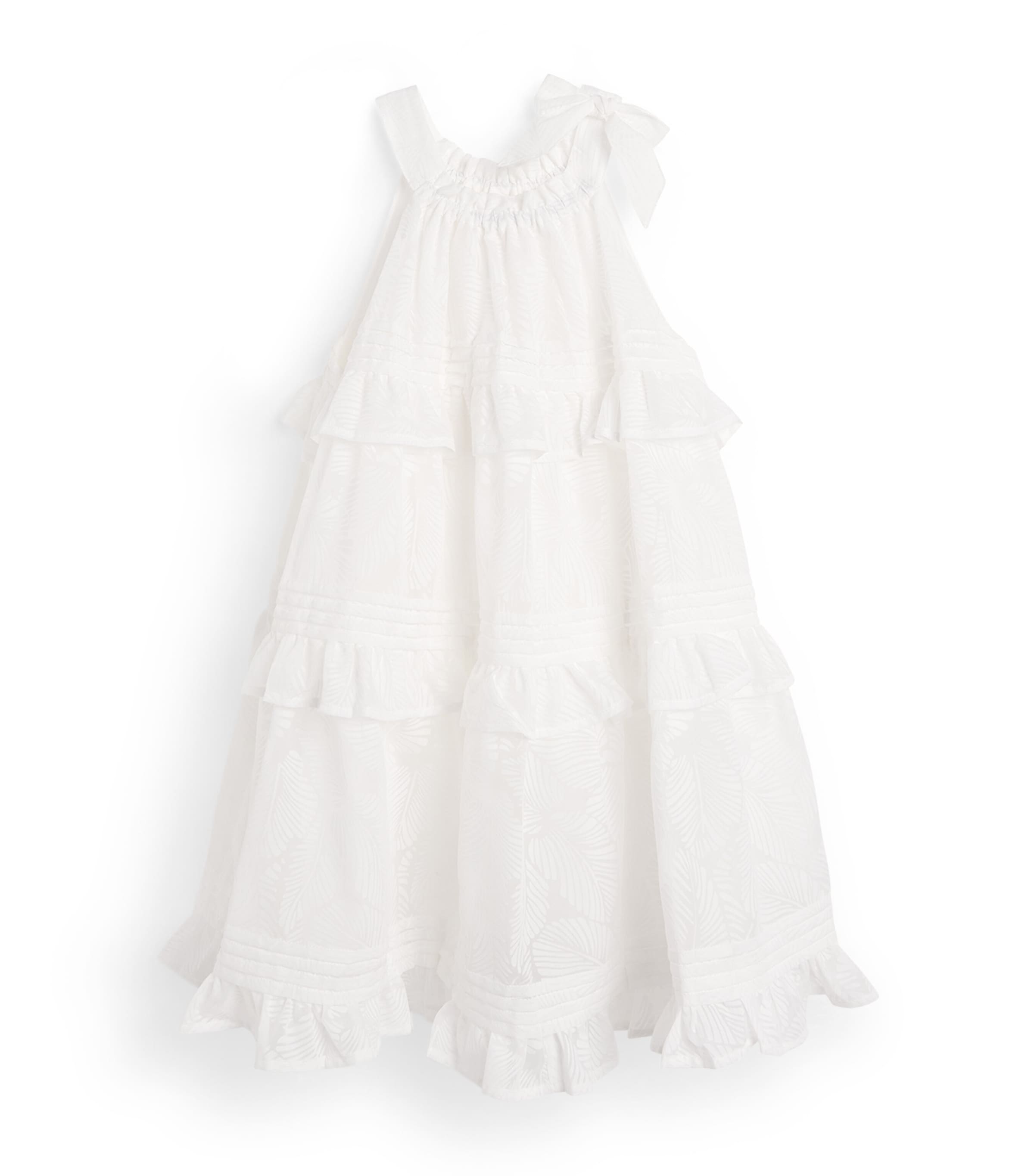 Zimmermann Kids Ivory Cotton Patience Tiered Dress (1-12 Years ...