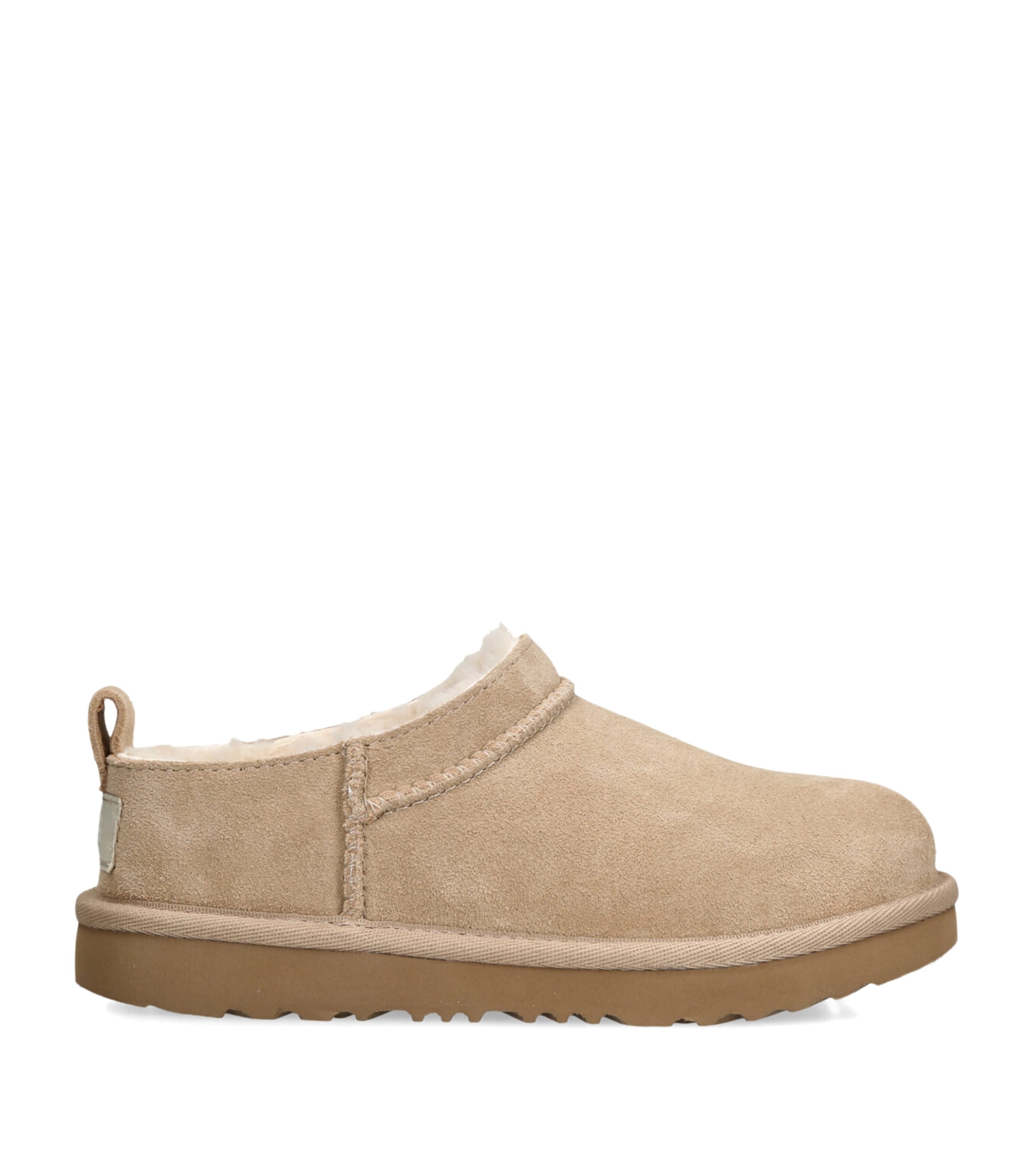 UGG Kids Beige Suede Classic Micro Boots | Harrods UK