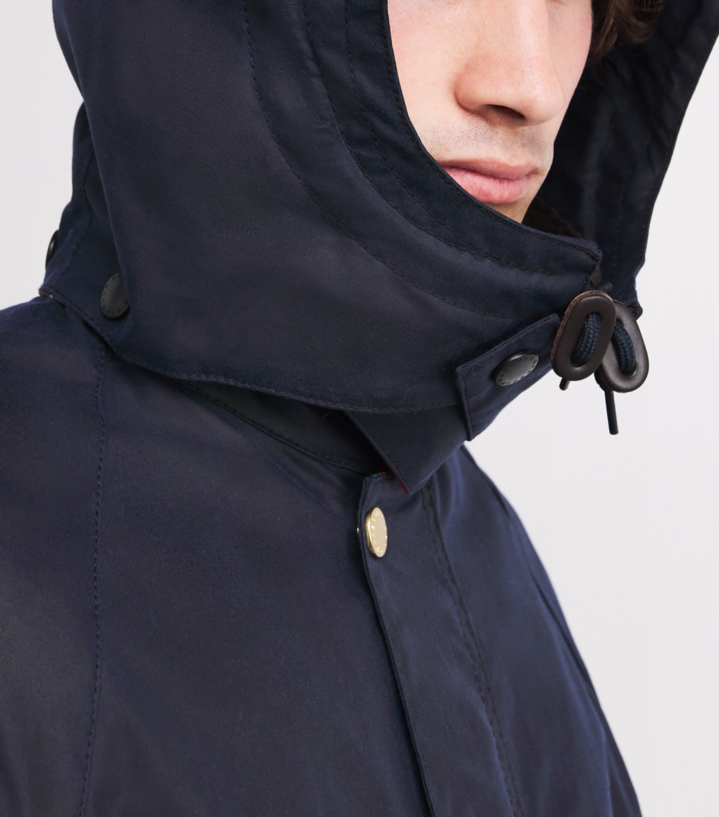 Barbour Navy x Paul Smith Waxed Hood | Harrods US
