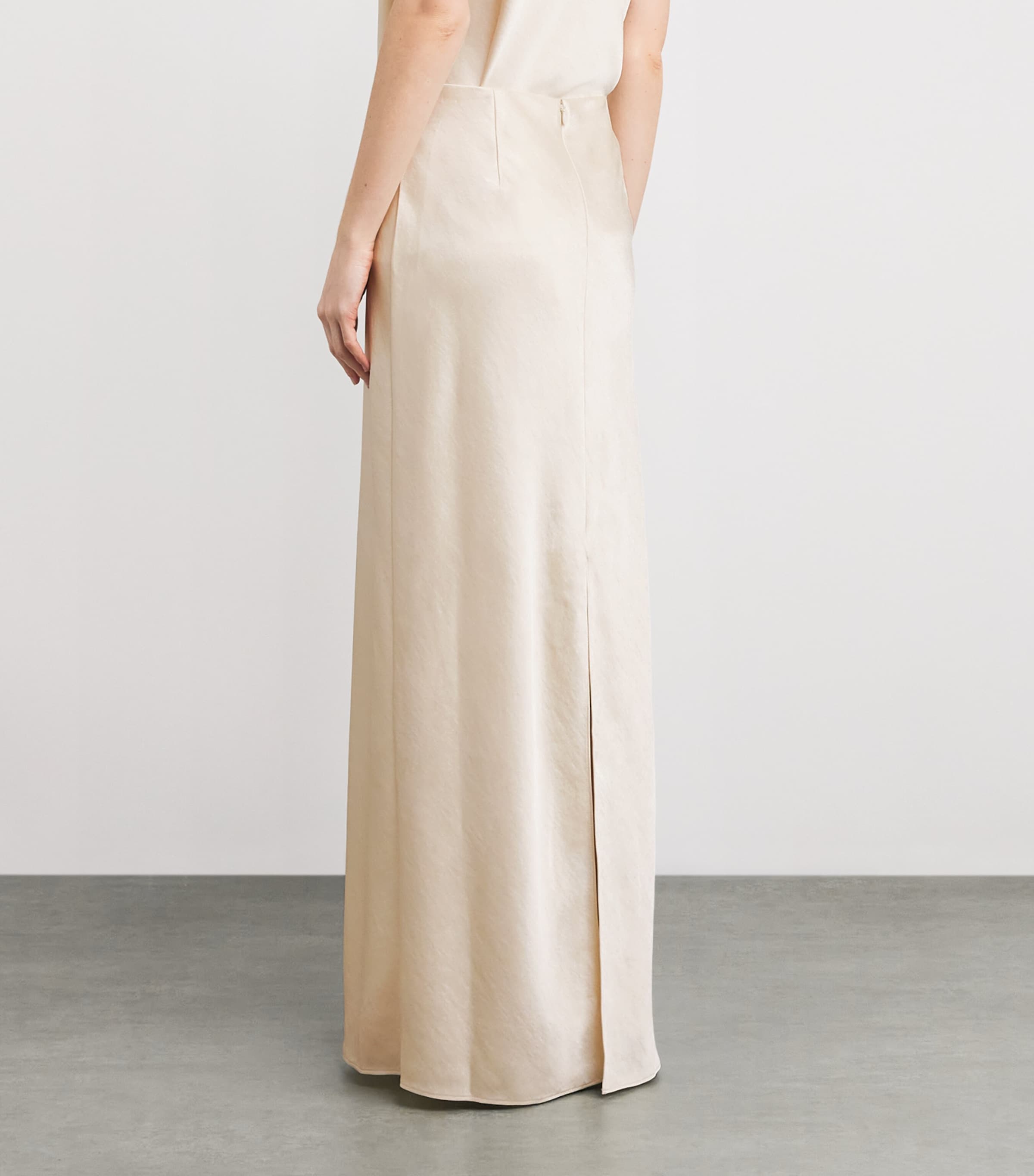 Vince Ivory Satin Bias-Cut Column Skirt | Harrods CA