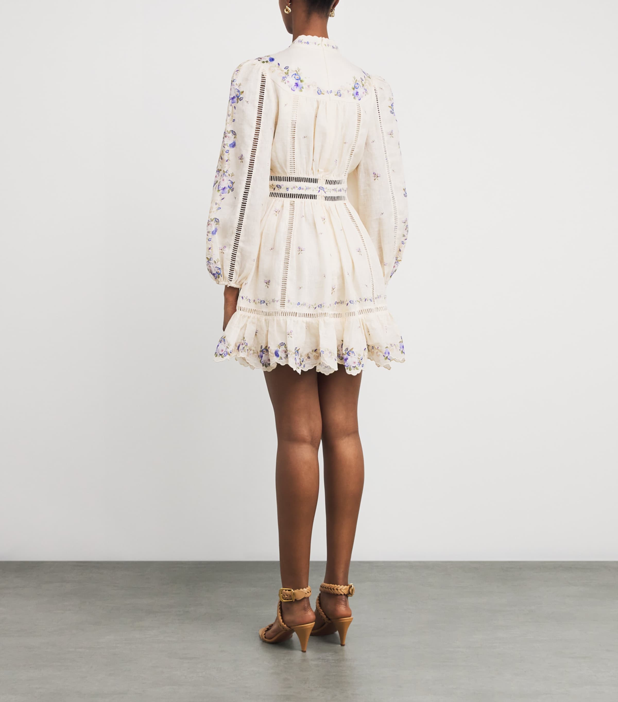 Zimmermann Multi Linen Patience Mini Dress | Harrods AU