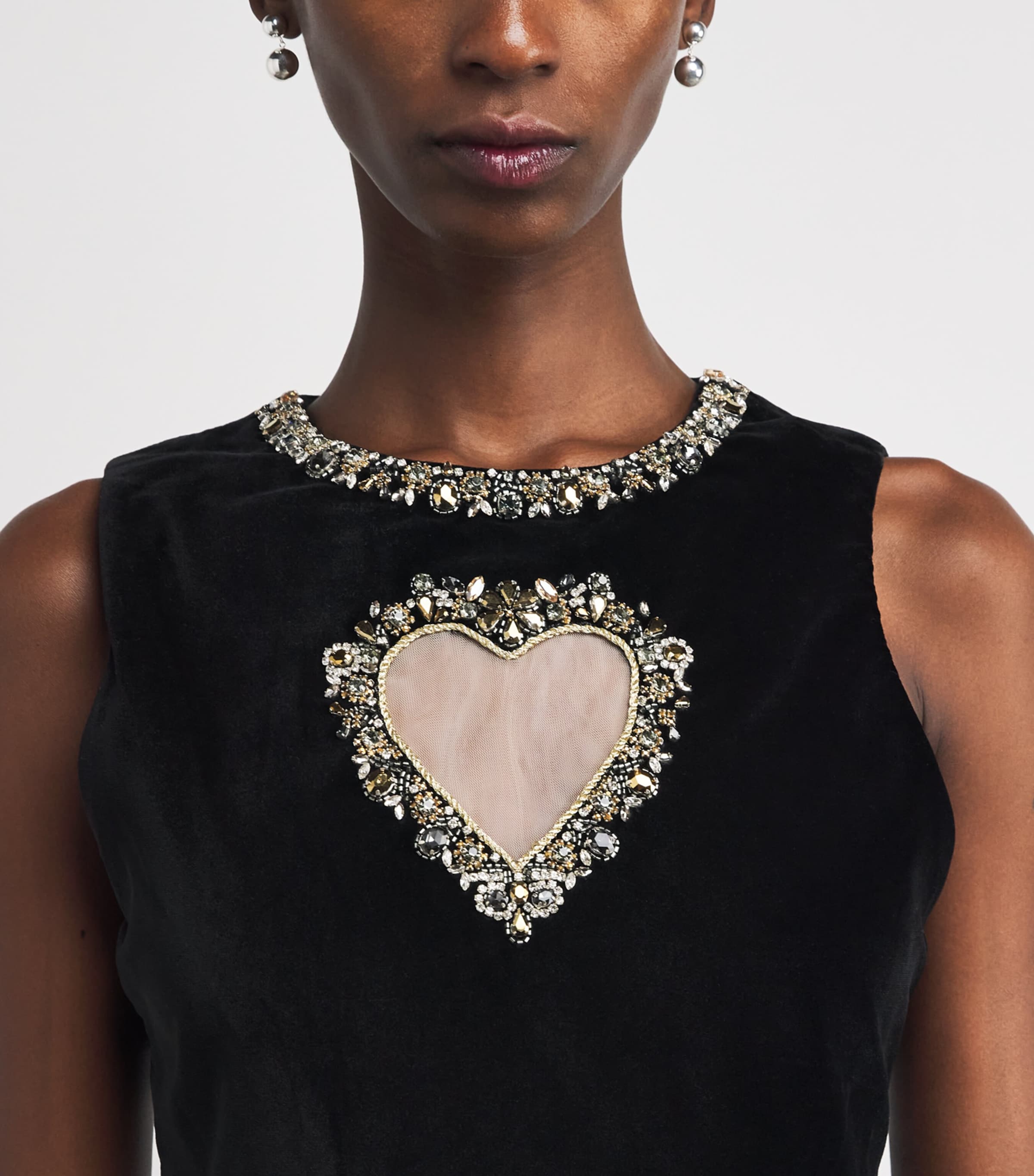 Alice+Olivia Black Velvet Ella Mini Dress | Harrods NL