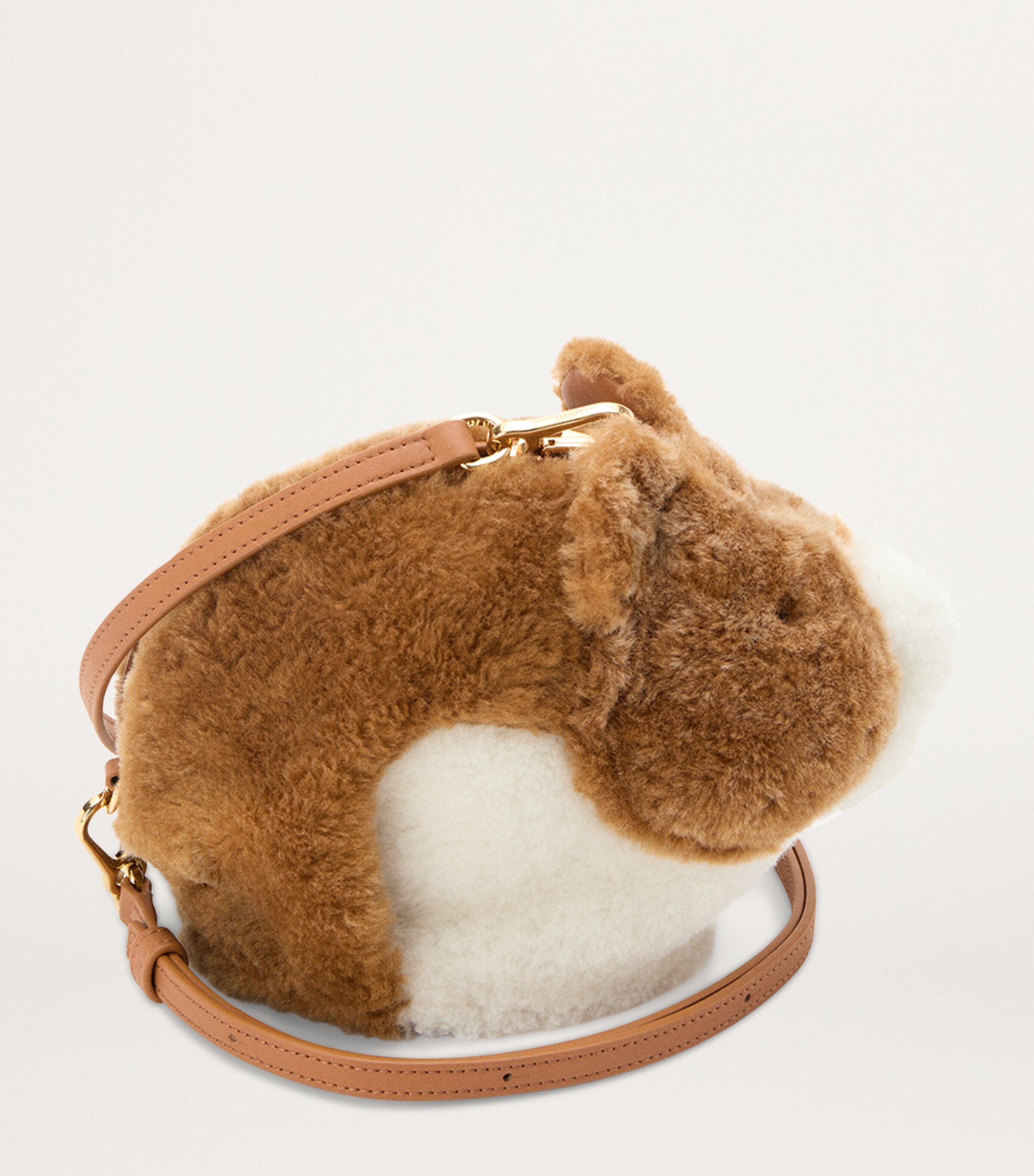 LOEWE Brown x Suna Fujita Shearling Hamster Cross-Body Bag | Harrods US