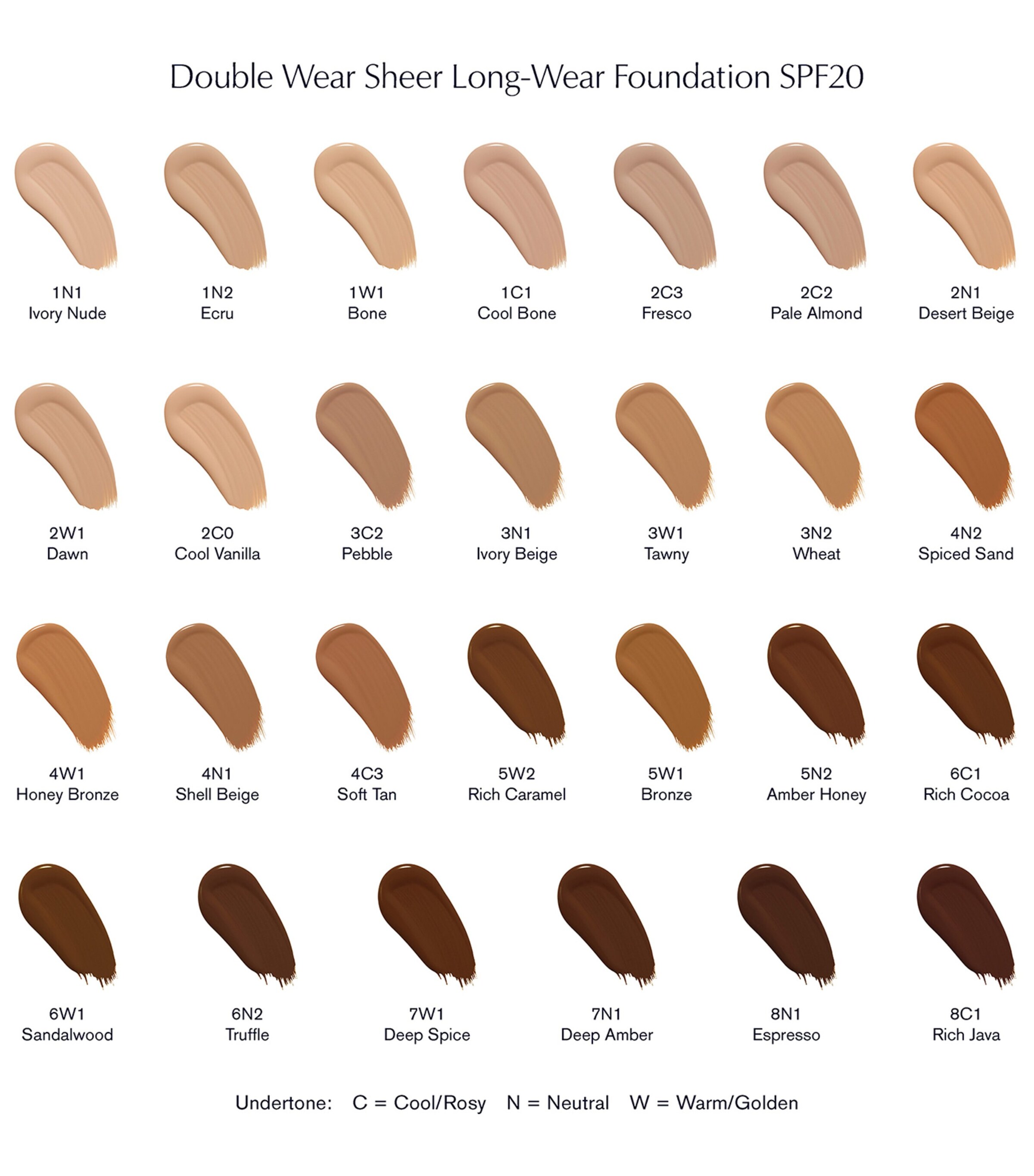Estée Lauder Double Wear Sheer Long-Wear Foundation SPF20 (30ml ...