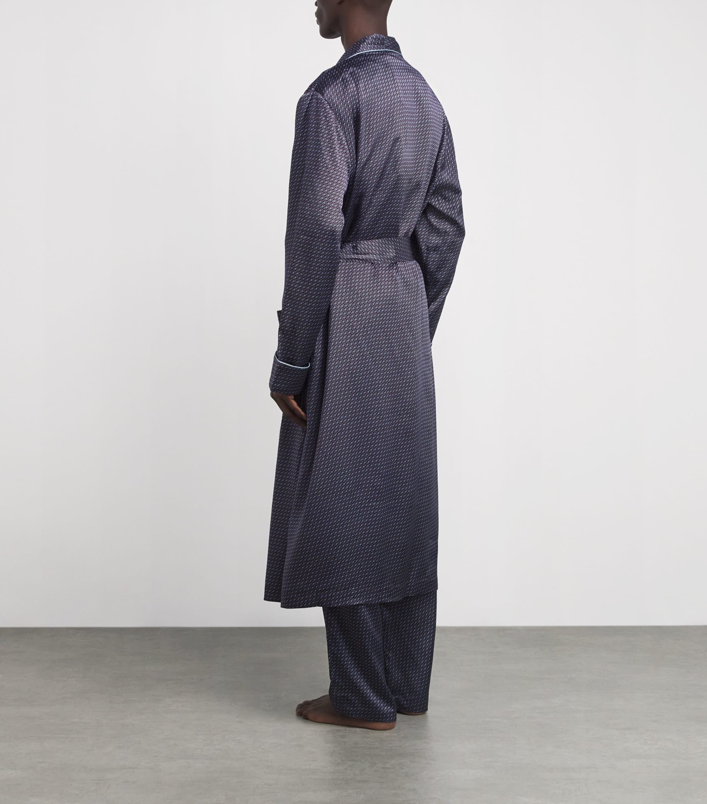 Harrods Burgundy Silk Snaffle Print Night Robe | Harrods AU