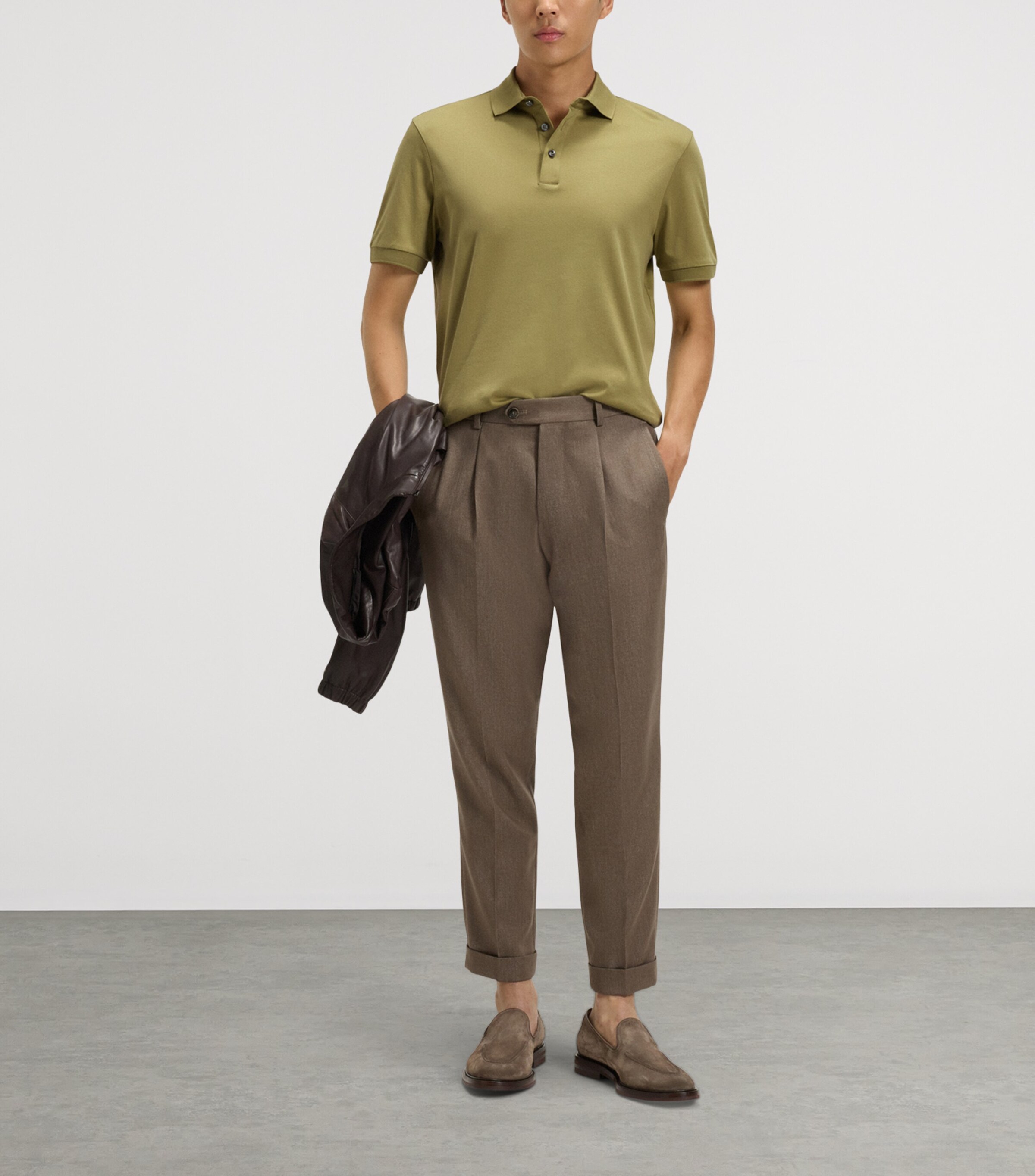 BOSS Green Mercerised Cotton Polo Shirt | Harrods HK