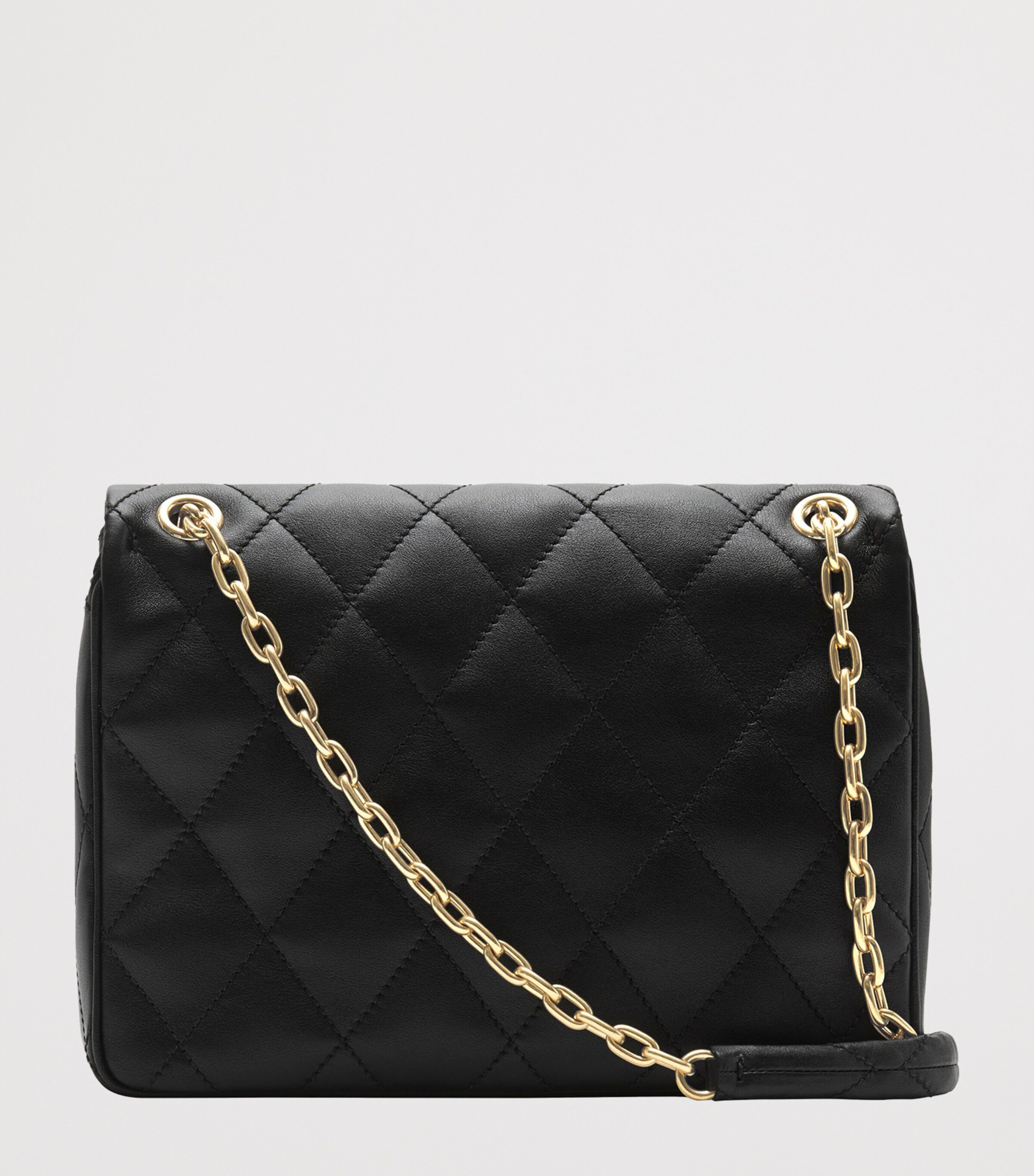 Burberry Black Medium Leather Strand Shoulder Bag | Harrods US