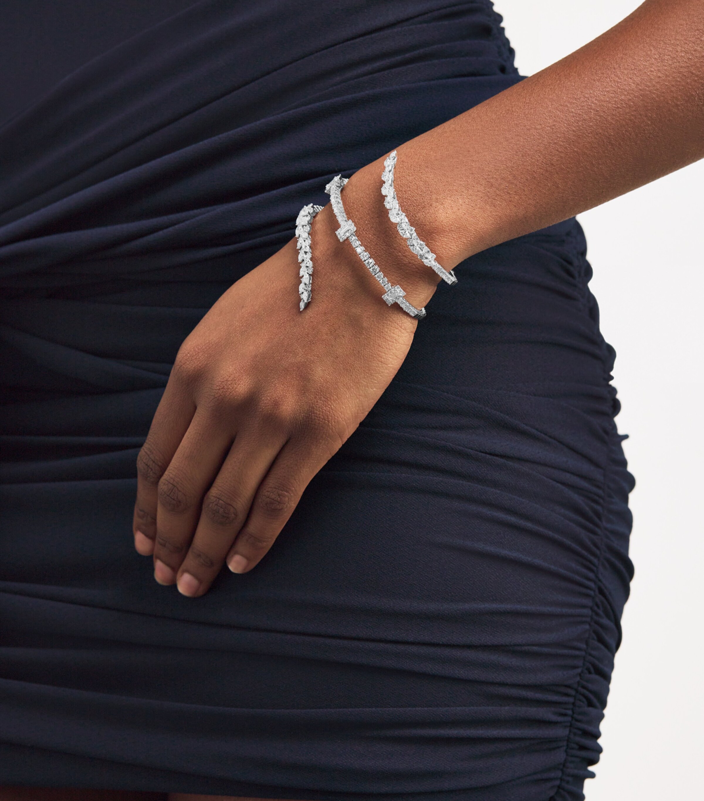 Yeprem White Gold and Diamond Leaves Cuff | Harrods US