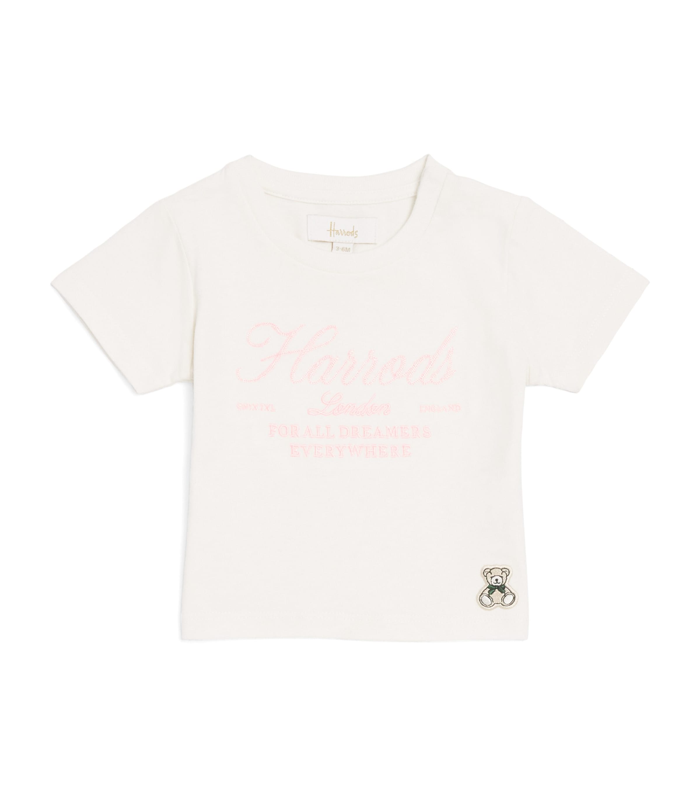 Harrods Pink Cotton Logo T-Shirt (0-18 Monhs) | Harrods UK
