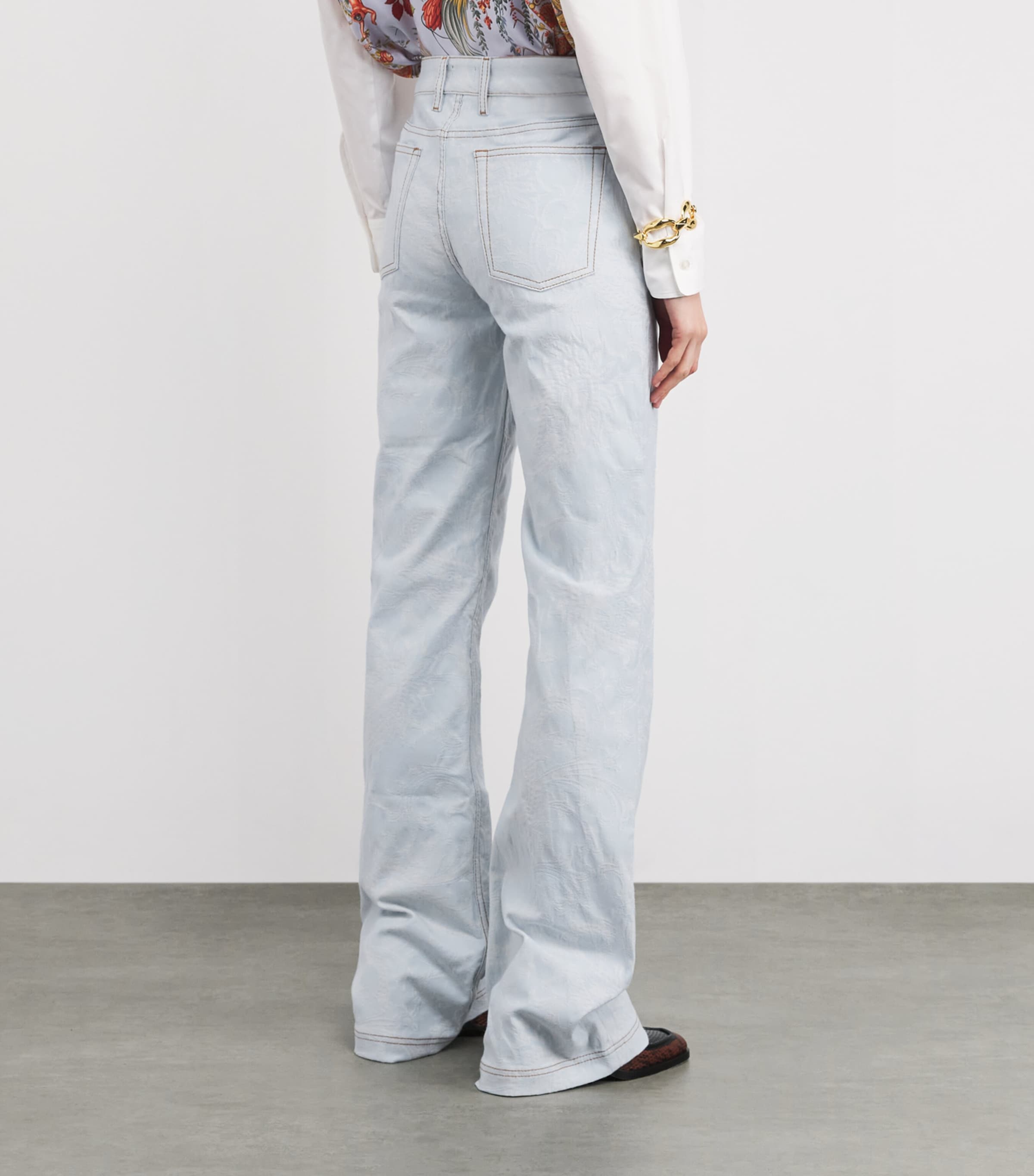 Etro Blue Paisley Flared Jeans | Harrods US