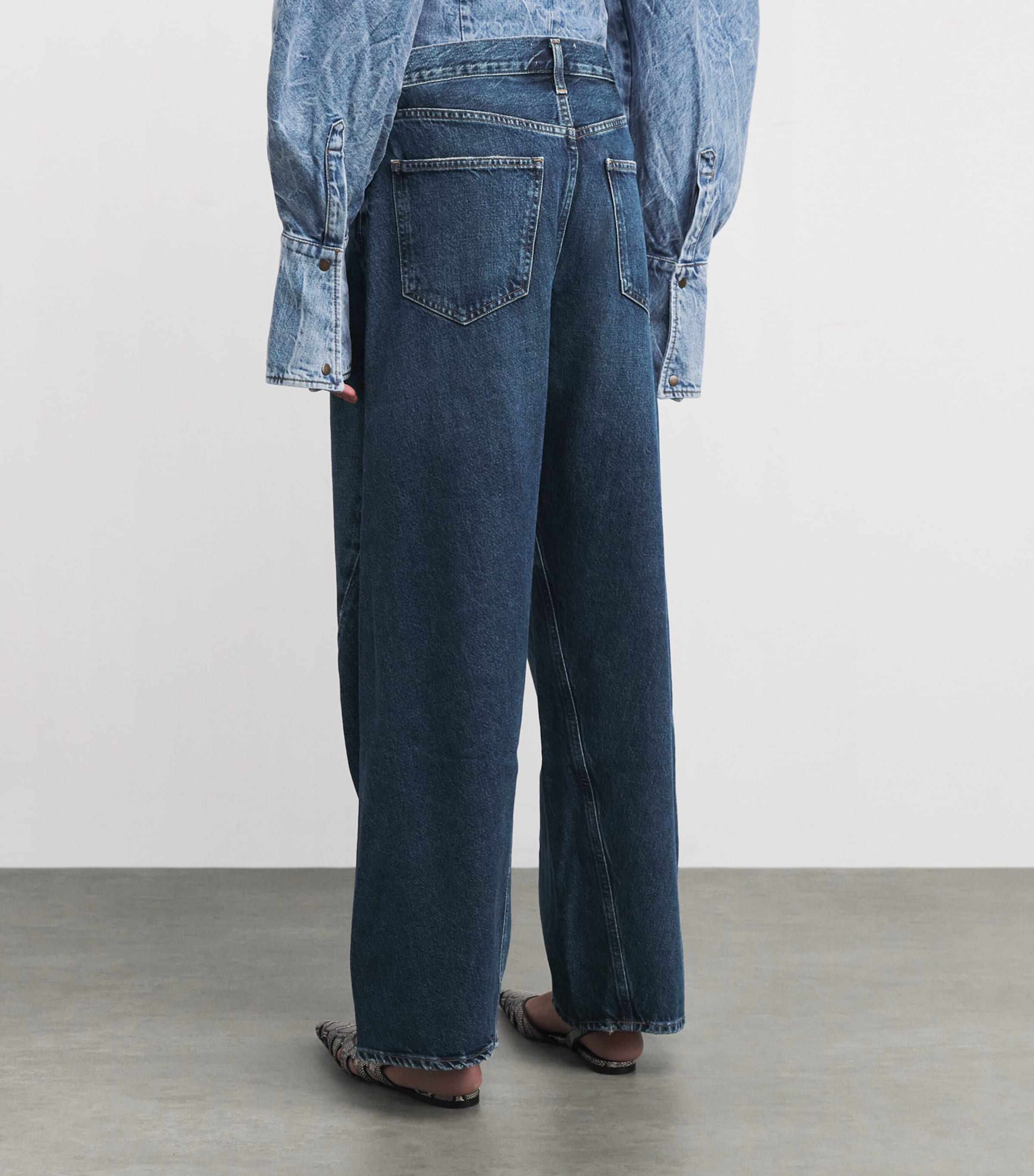 AGOLDE Blue Twist Wide-Leg Jeans | Harrods NL