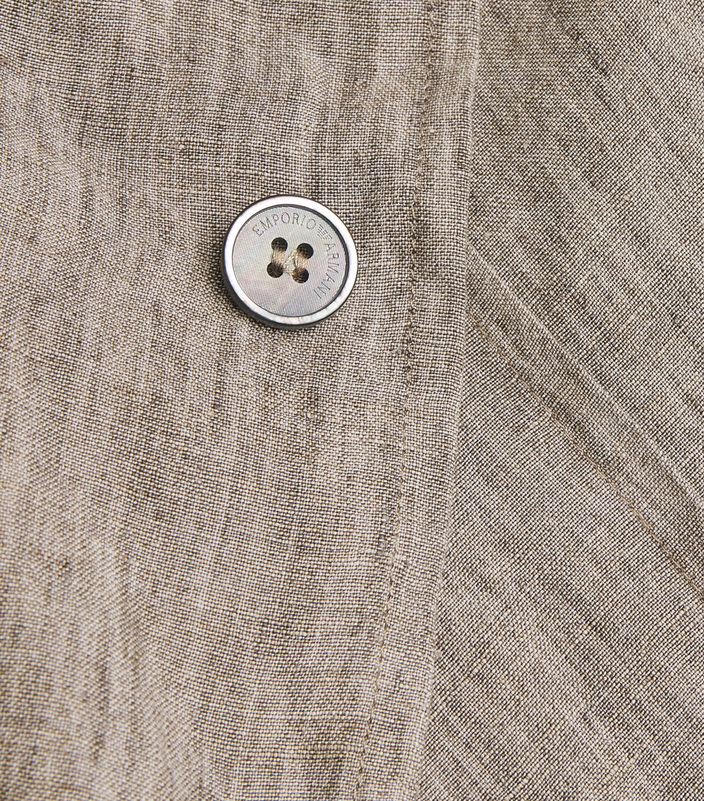 Emporio Armani Beige Linen Blazer | Harrods US