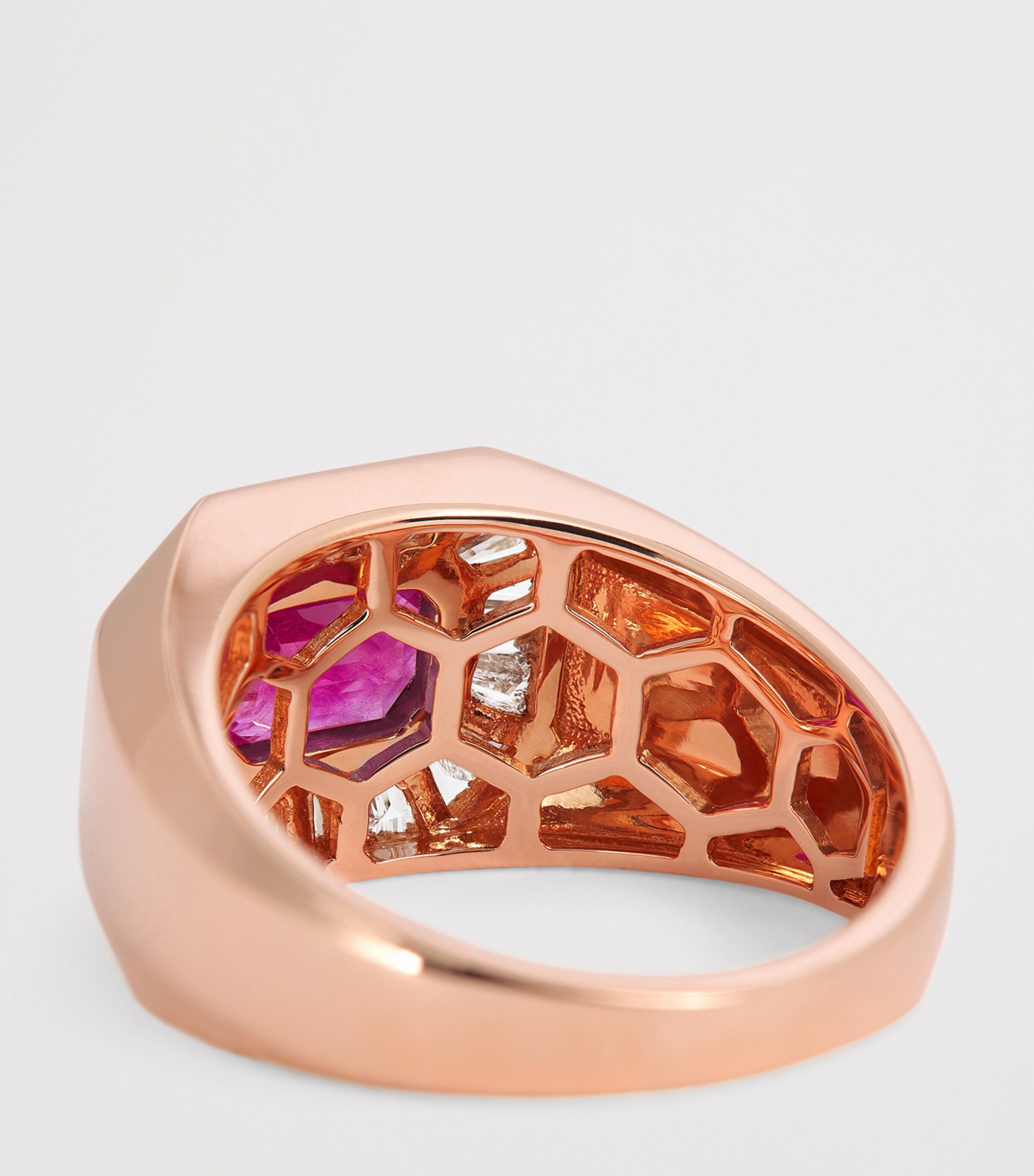 SHAY Rose Gold, Diamond and Ruby Championship Ring | Harrods CN