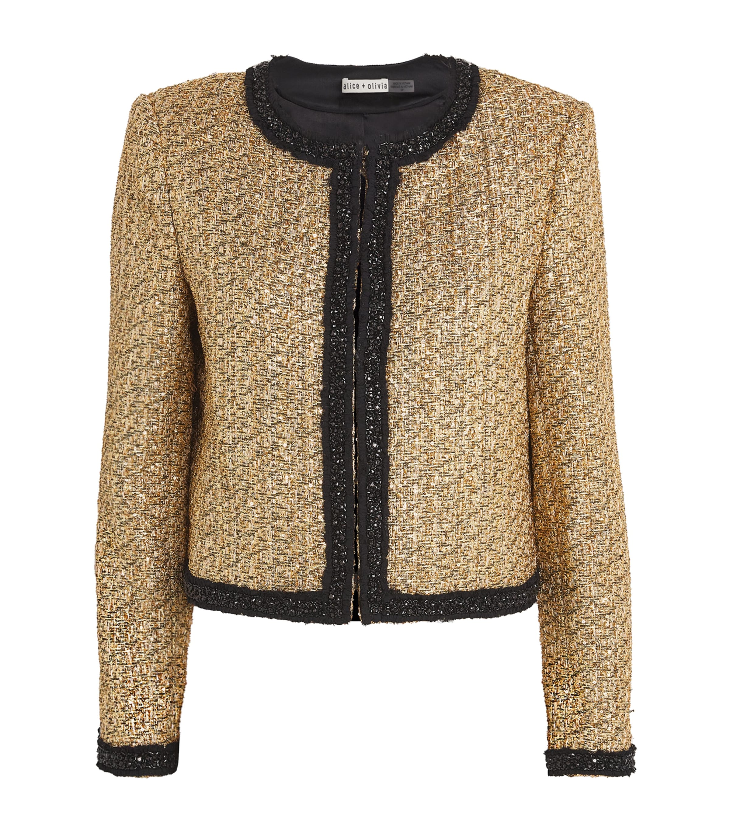 Alice+Olivia Cropped Landon Jacket | Harrods US