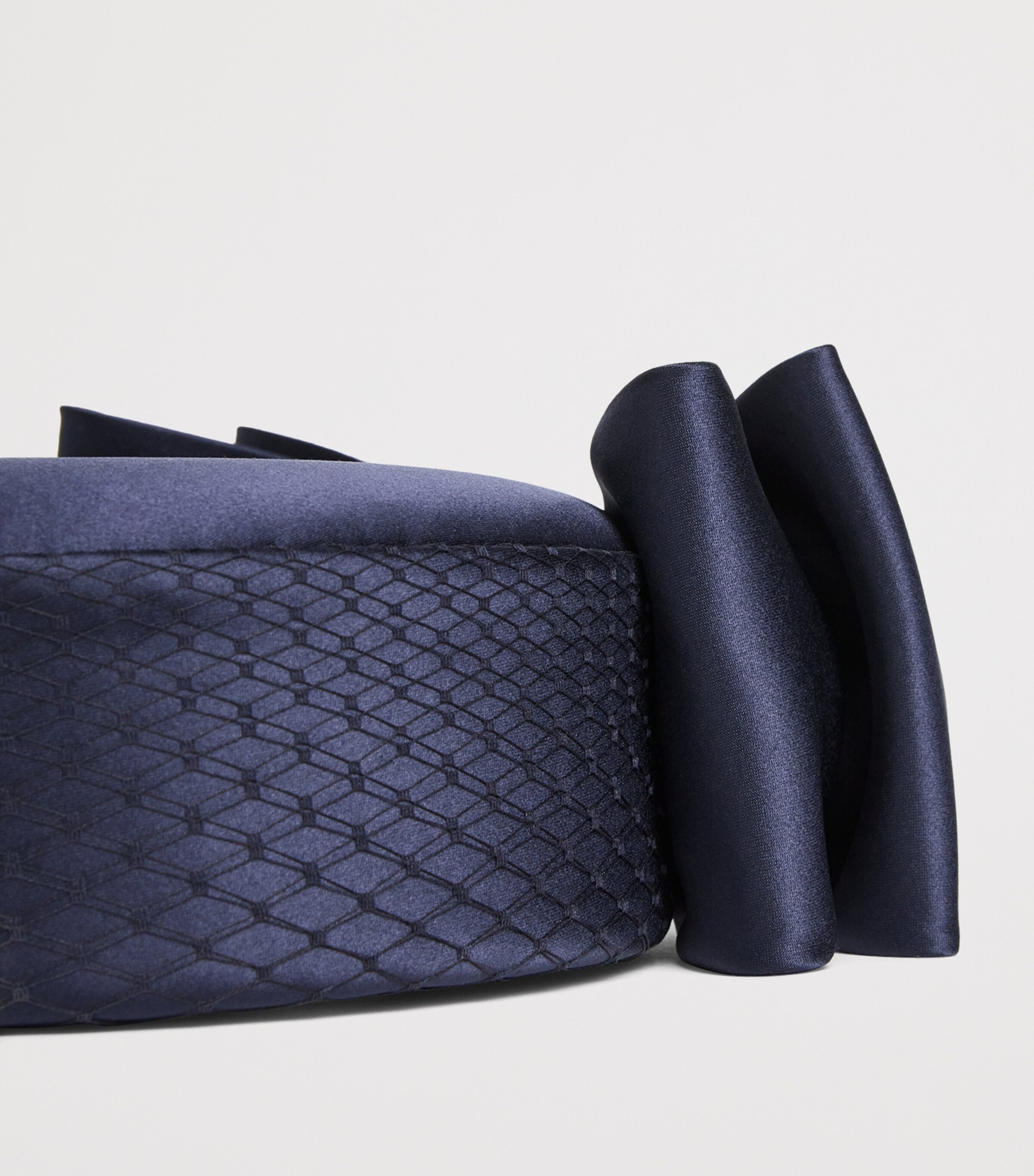 EMILY-LONDON Navy Silk Bow-Detail Pillbox Hat | Harrods UK