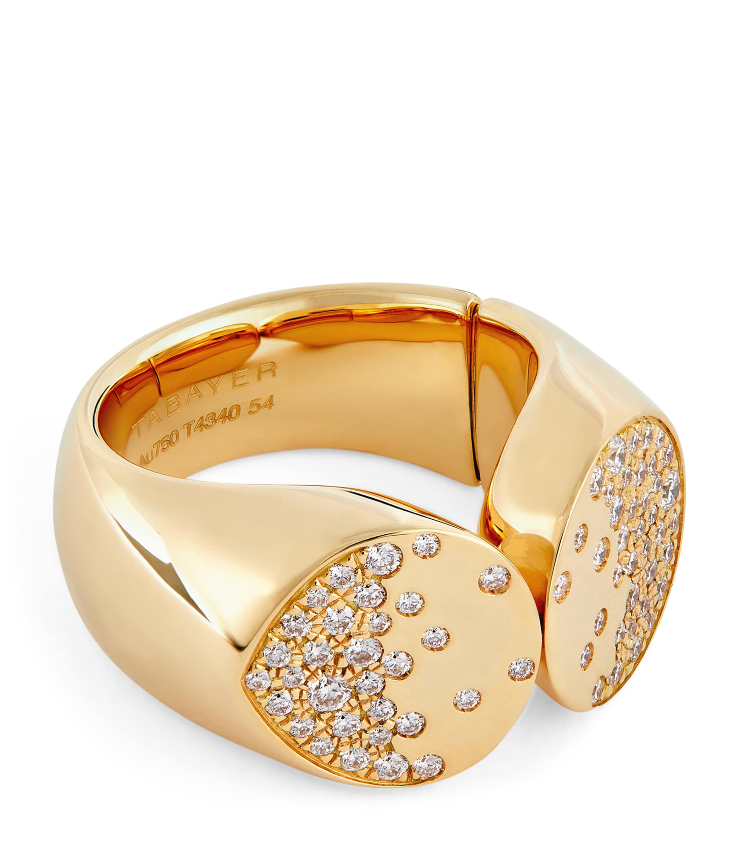 Tabayer Yellow Gold and Diamond OERA Edition 03 Ring | Harrods UK