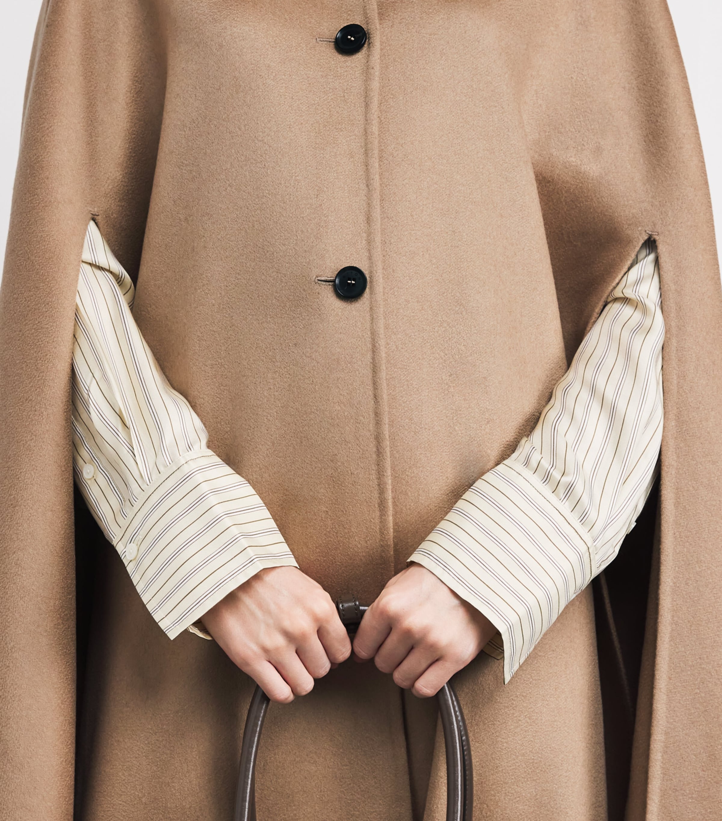 Kiton Beige Cashmere Cape Coat | Harrods US