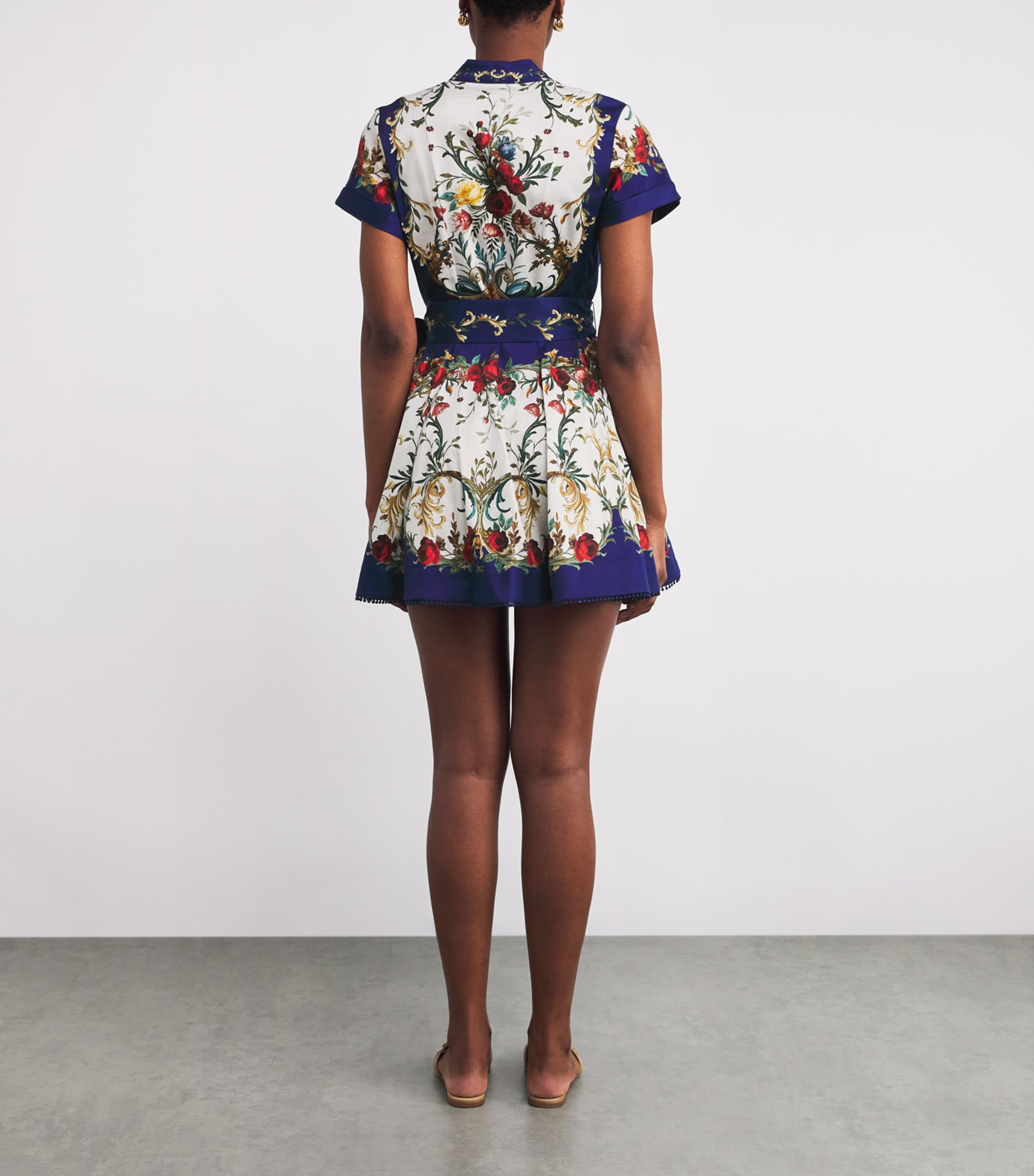 Alice+Olivia Multi Stretch-Cotton Lucy Mini Dress | Harrods UK