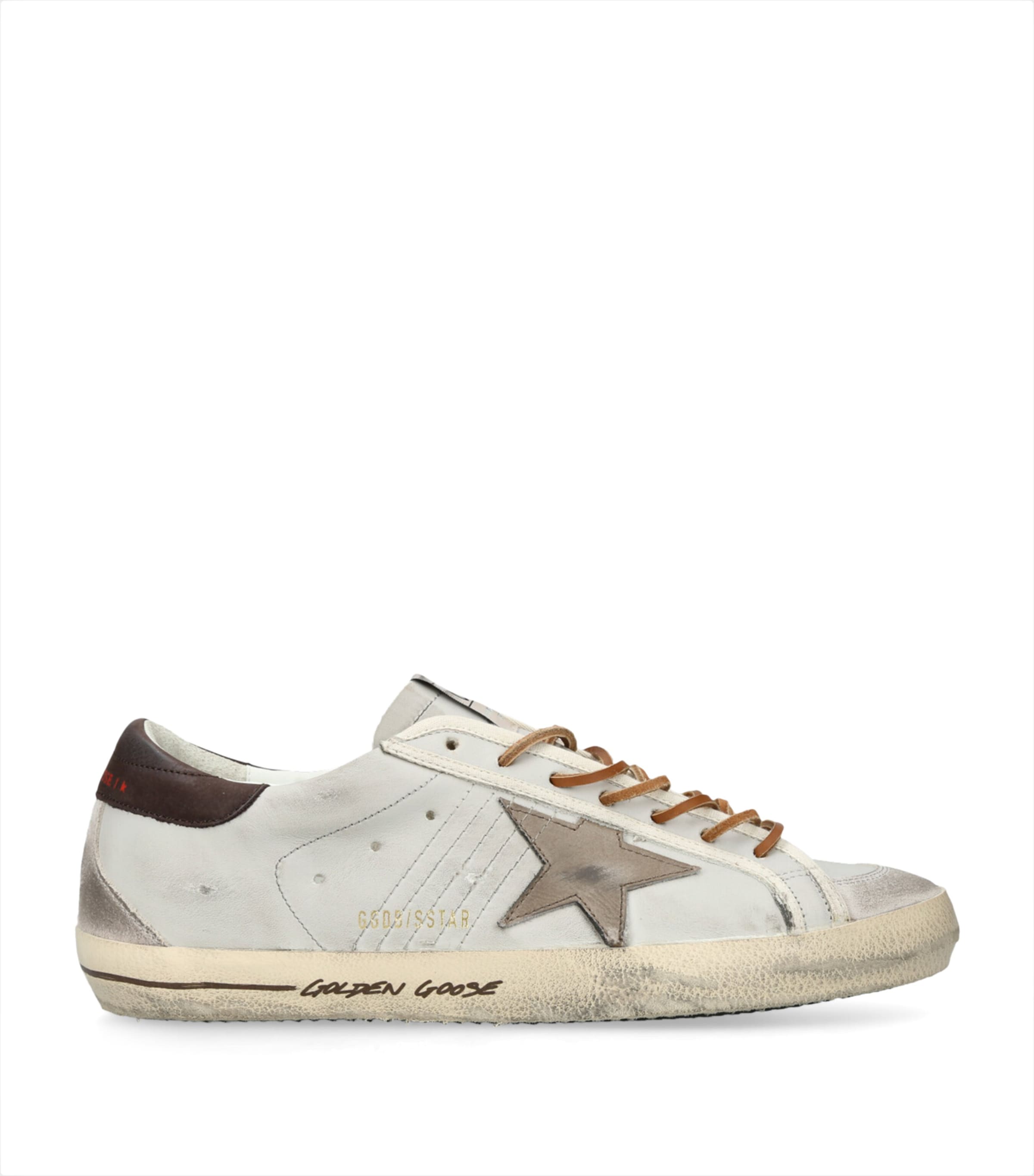 Golden Goose Grey Leather Super Star Sneakers | Harrods IN