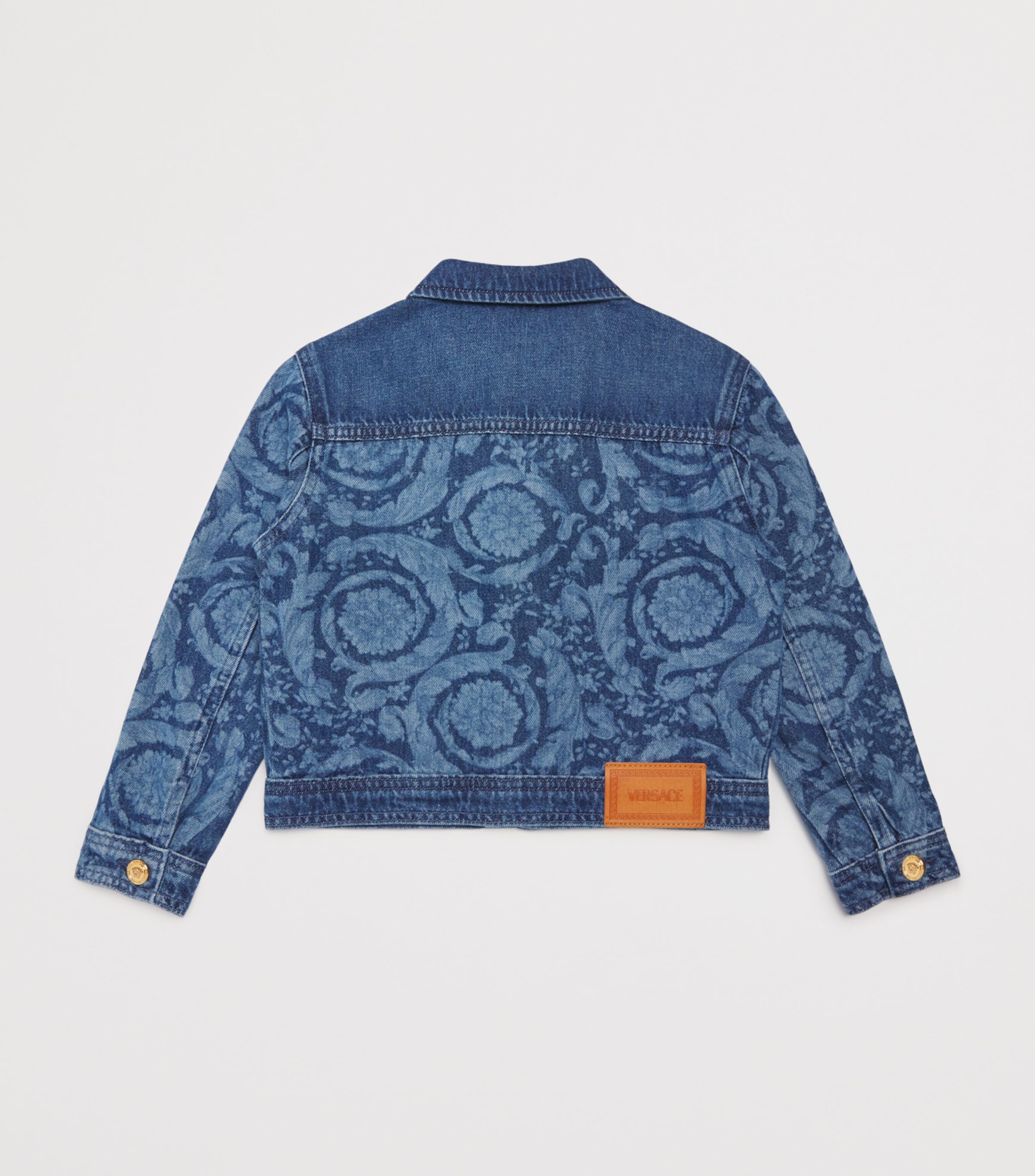 Versace Kids Blue Barocco Denim Jacket (6-14 Years) | Harrods UK