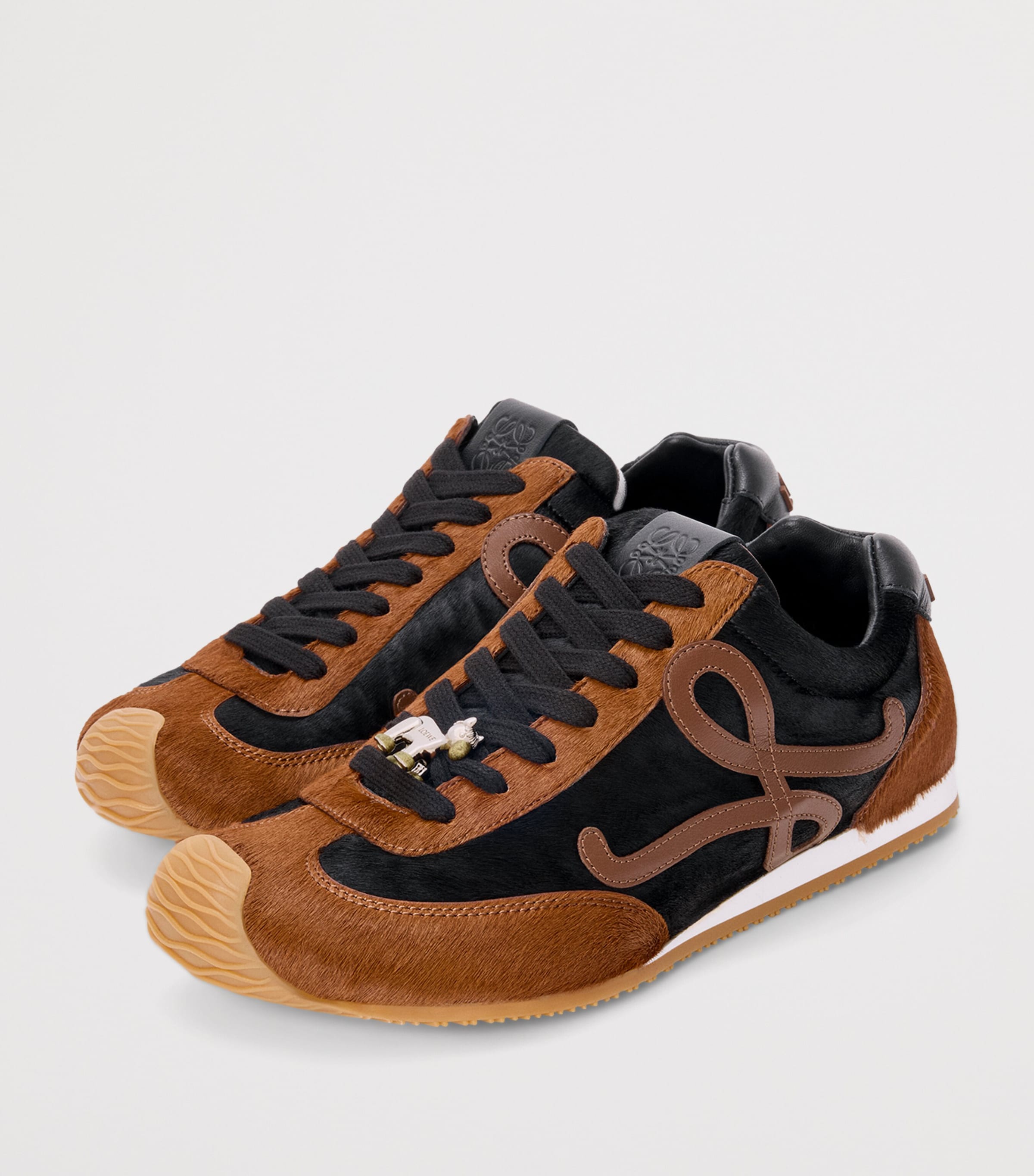 LOEWE Black Pony Hair Ballet Runner 2.0 Sneakers | Harrods NL