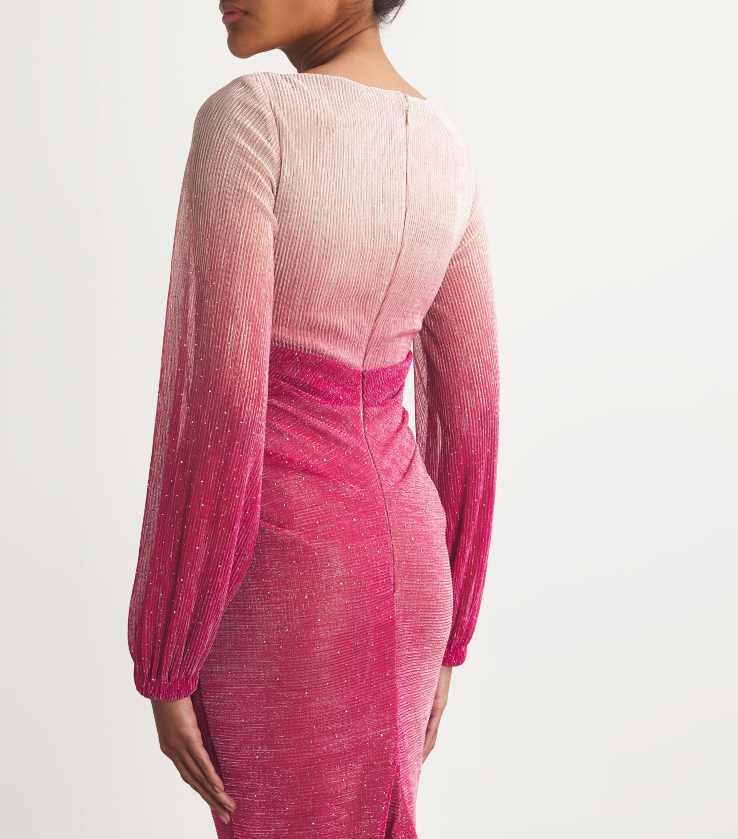 Talbot Runhof Pink Metallic Crystal-Embellished Gown | Harrods UK