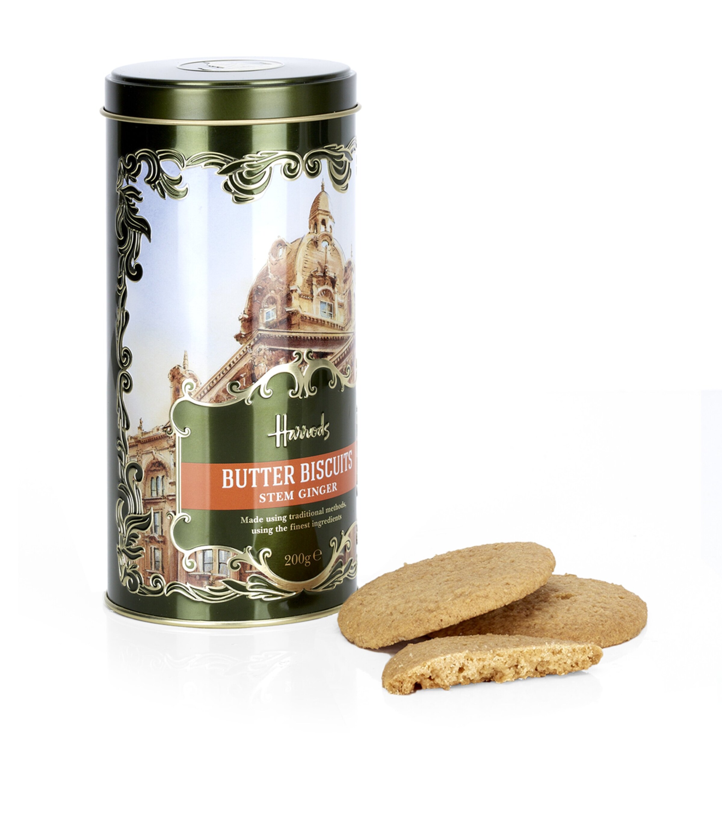 Harrods Heritage Stem Ginger Biscuit Tin (200g) | Harrods US