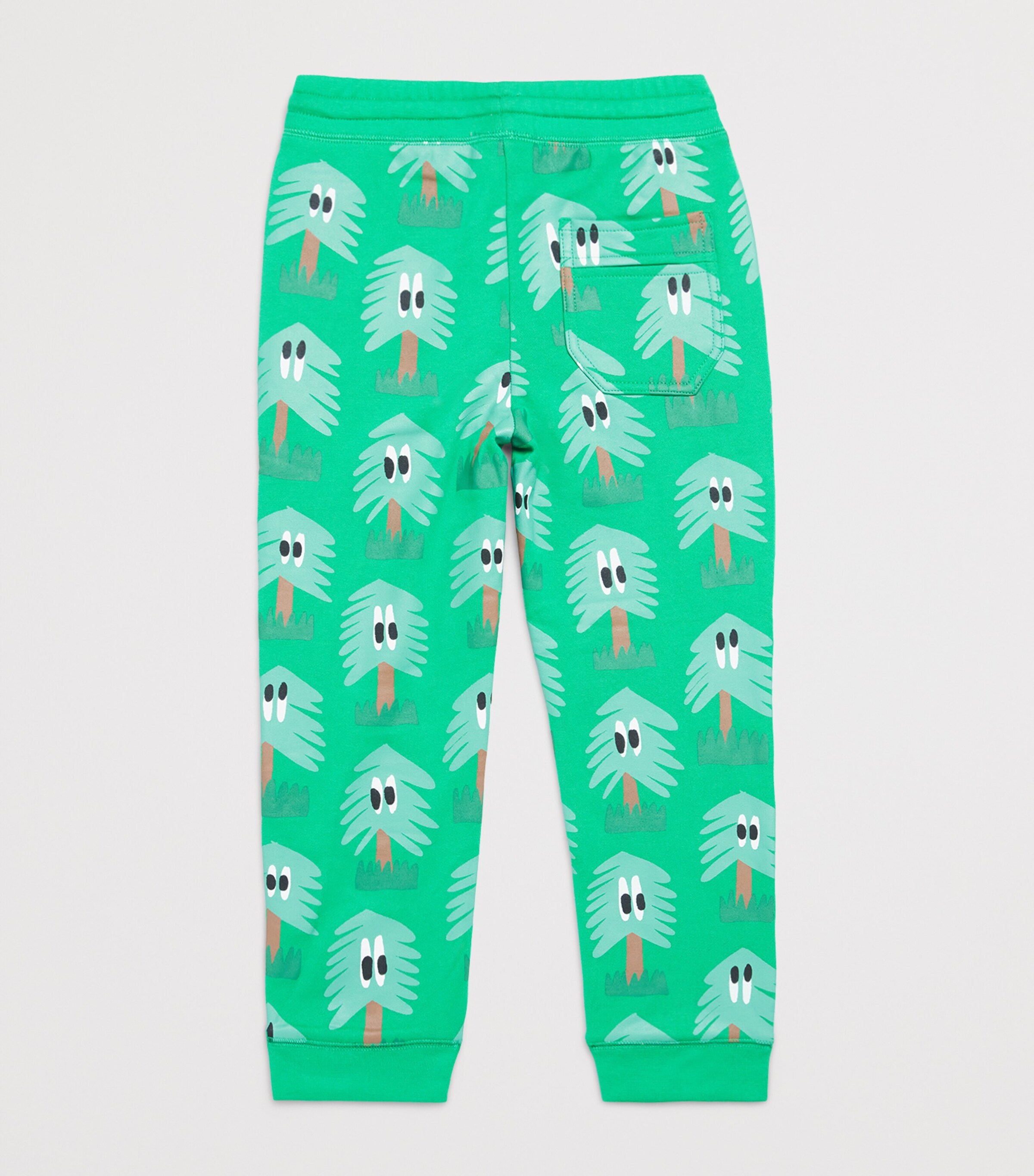Stella McCartney Kids Green Organic Cotton Tree Print Sweatpants (3-14 ...