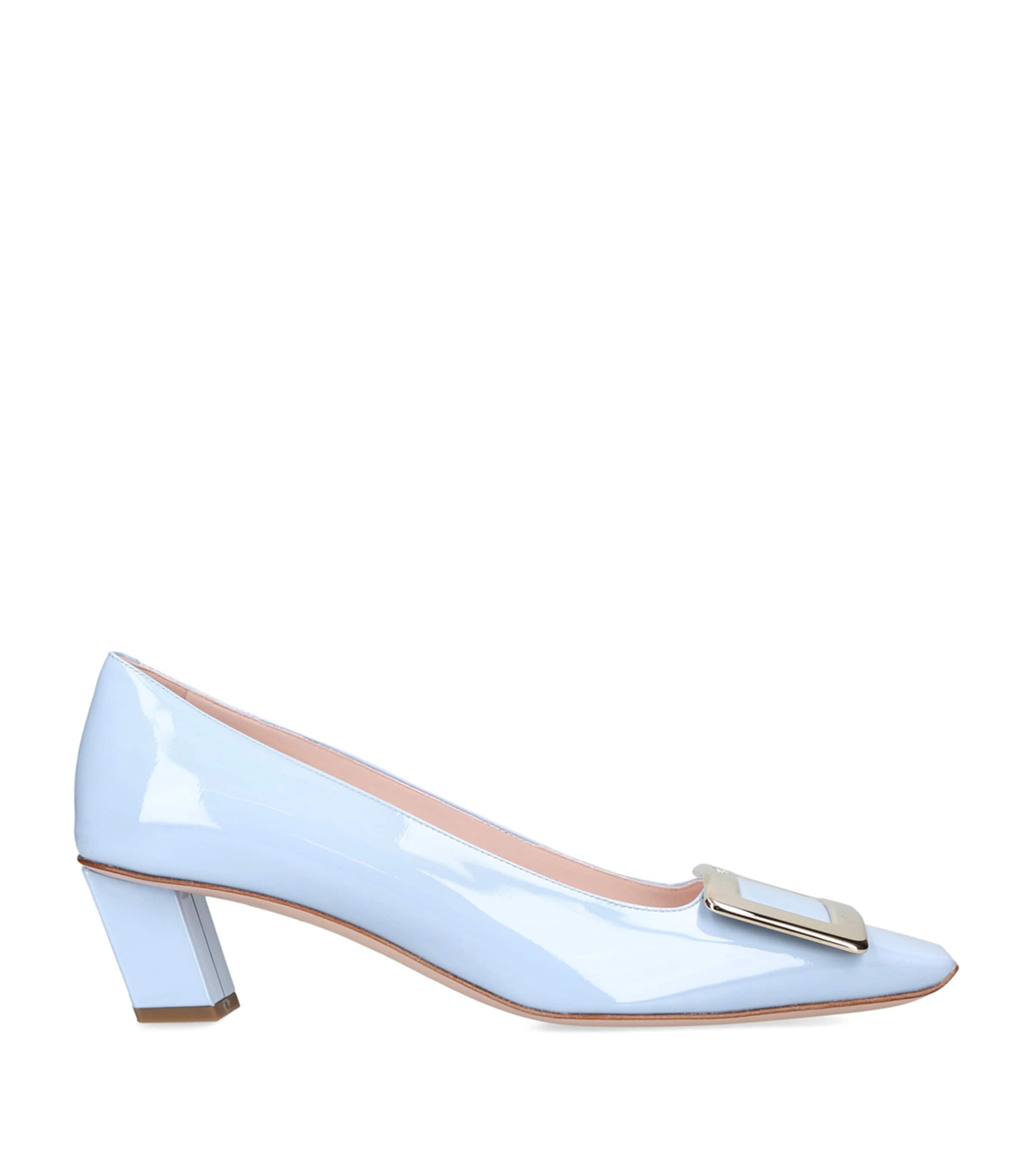 Roger Vivier Blue Patent Leather Decolleté Belle Vivier Pumps 45 ...