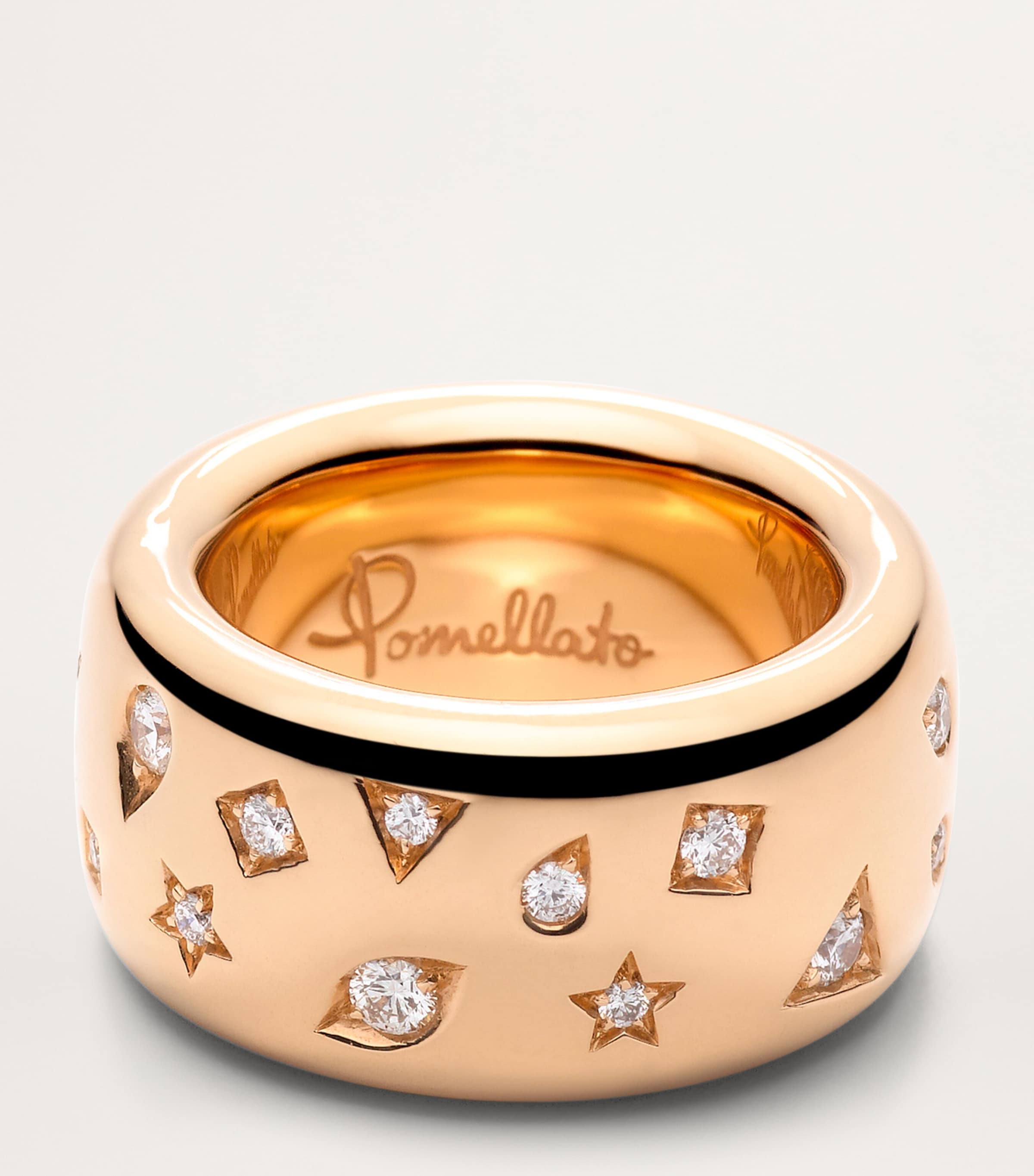 Pomellato Rose Gold and Diamond Iconica Ring | Harrods UK