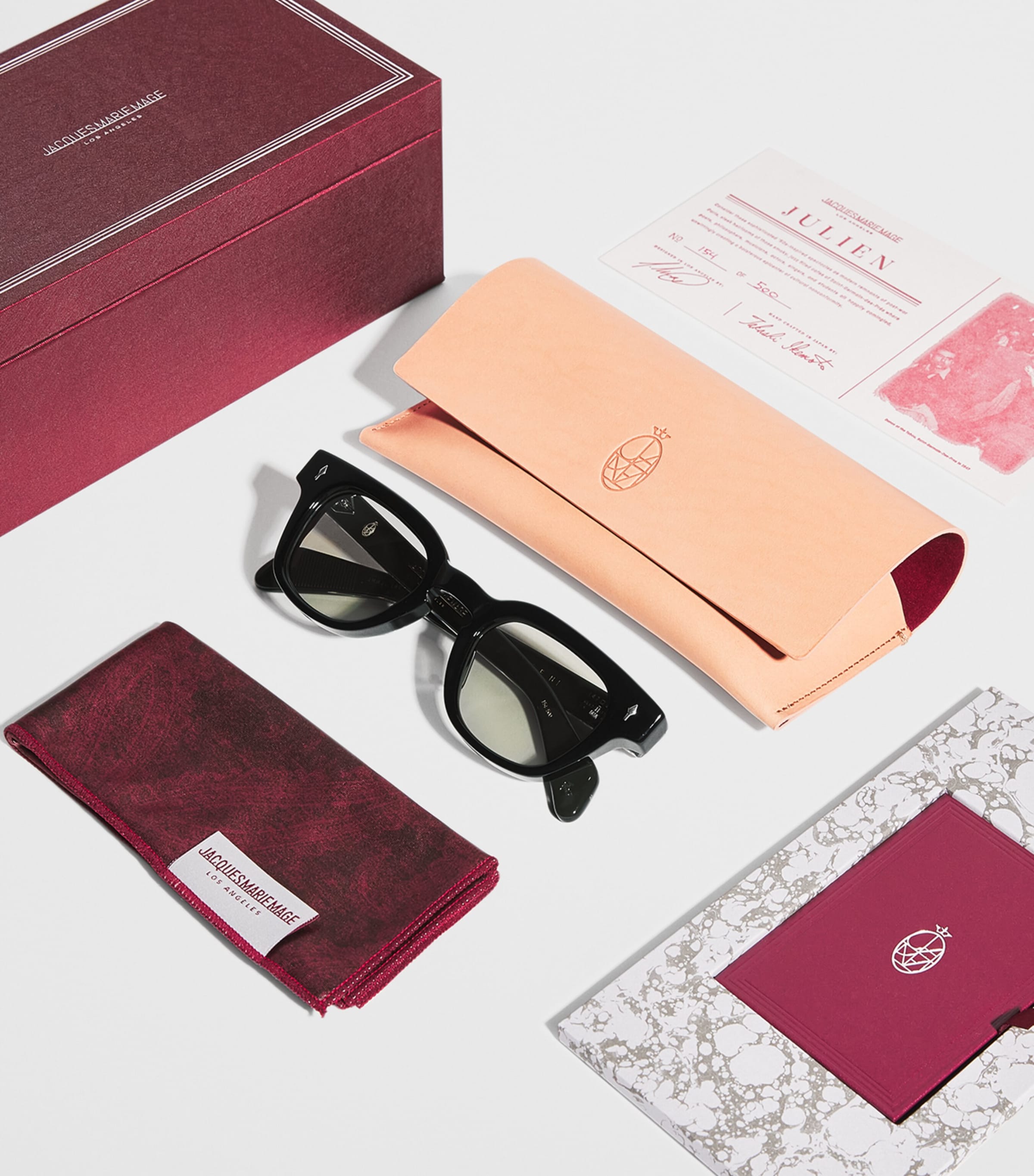 Jacques Marie Mage Black Acetate Julien Sunglasses | Harrods US