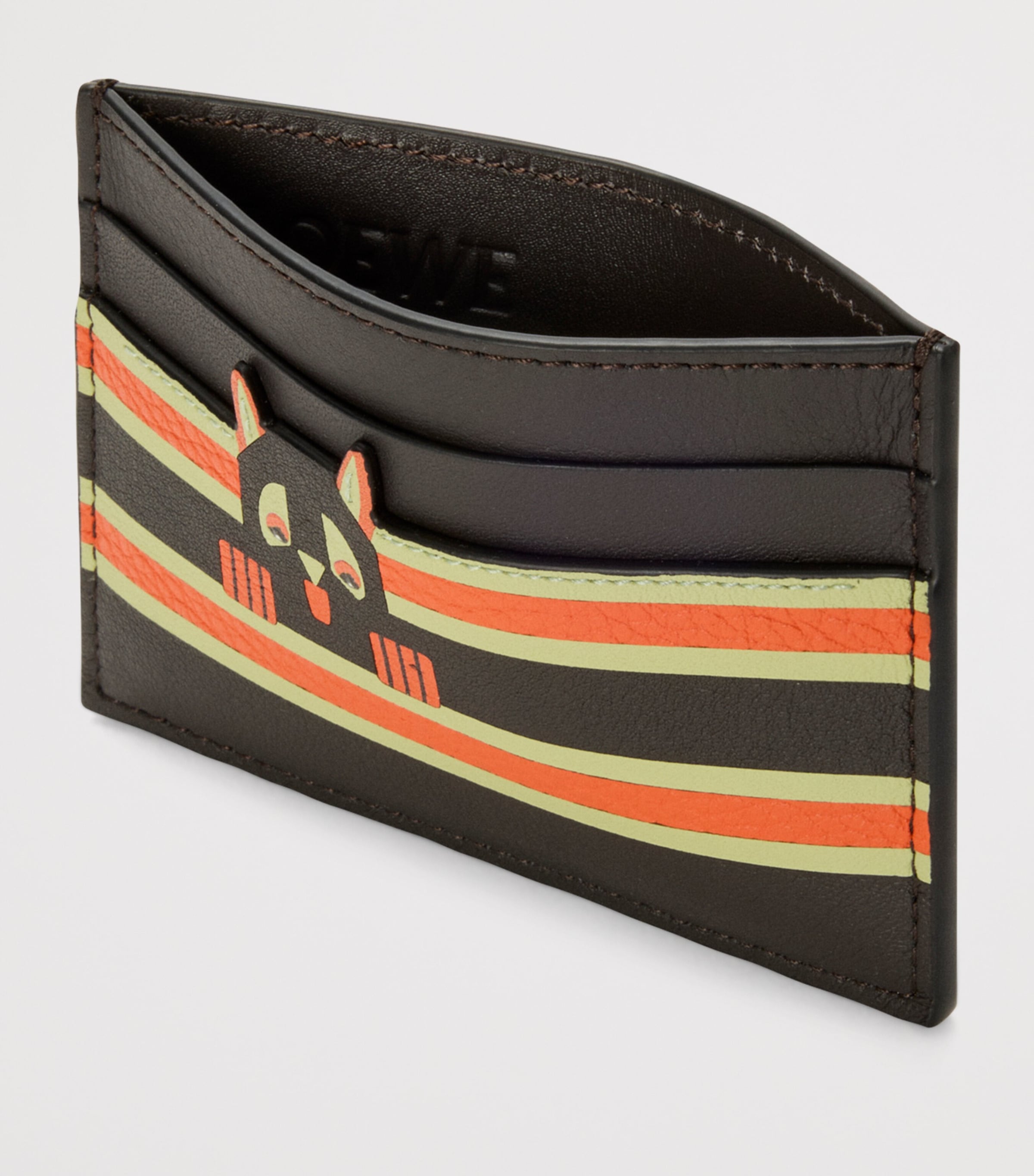 LOEWE Brown x Louis Wain Leather Futurist Cat Card Holder | Harrods CA