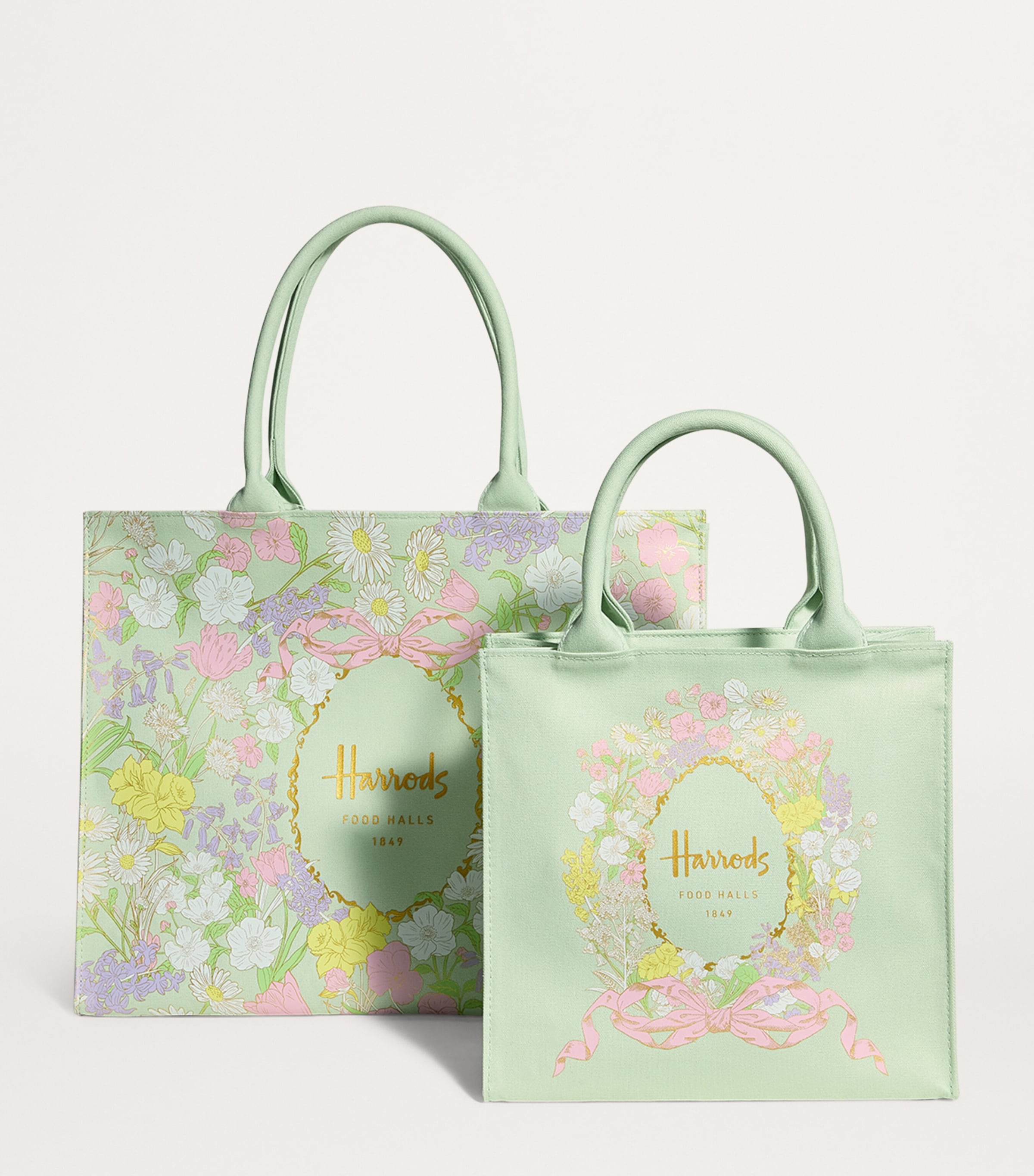 Harrods Green Spring Tote Bag | Harrods UK