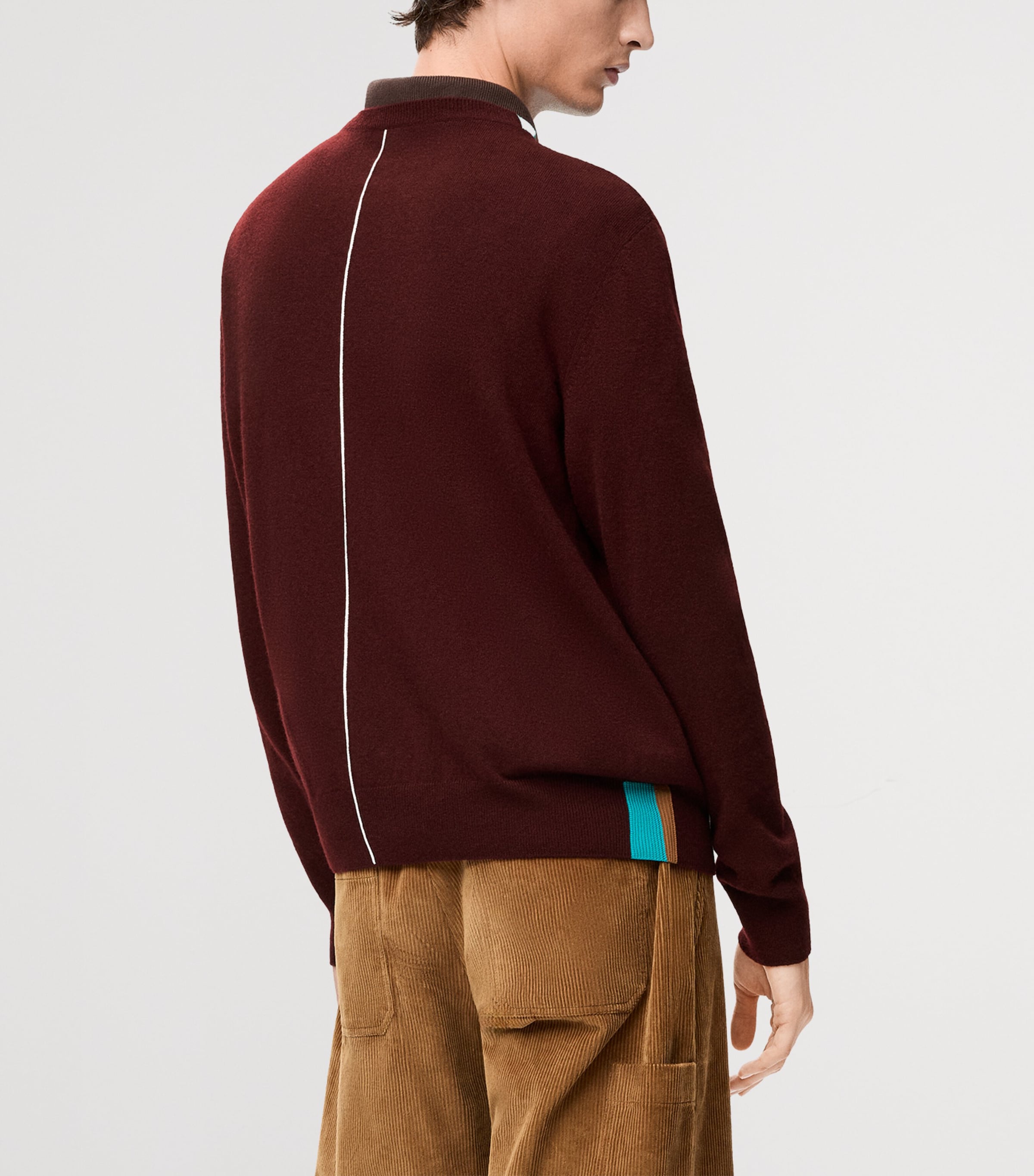 LOEWE Burgundy Wool-Blend Anagram Sweater | Harrods HK