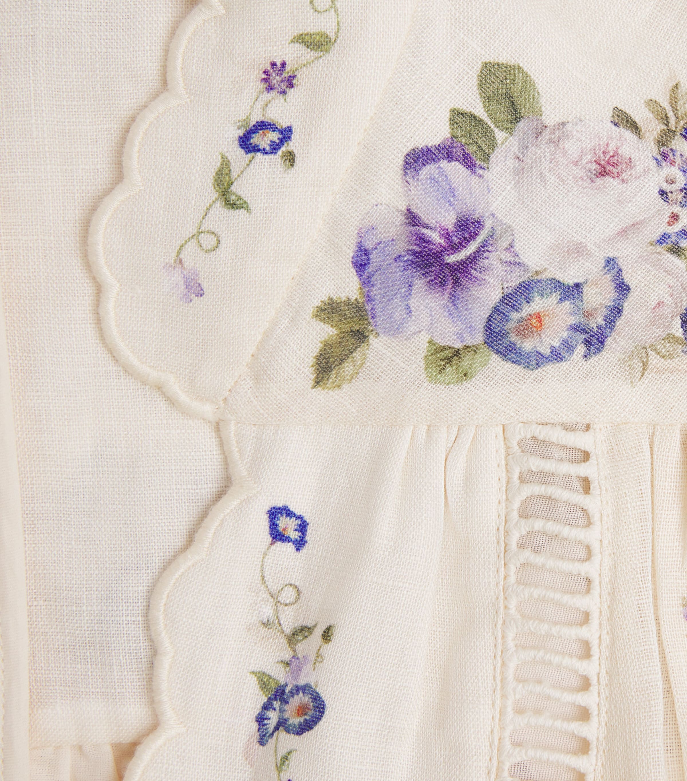 Zimmermann Multi Linen Patience Mini Dress | Harrods AU