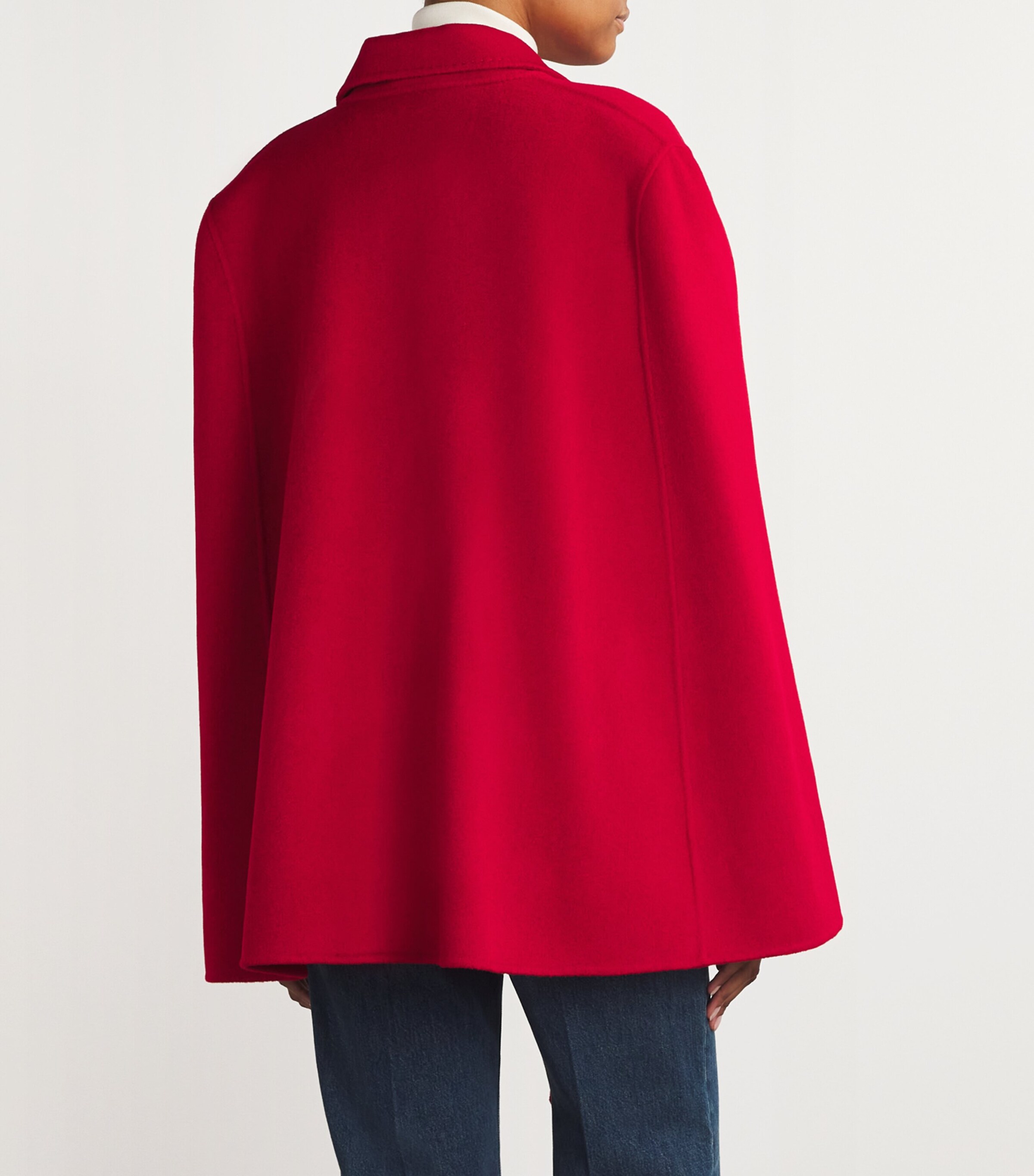 Wolk Morais Red Cashmere Tie-Waist Cape | Harrods UK