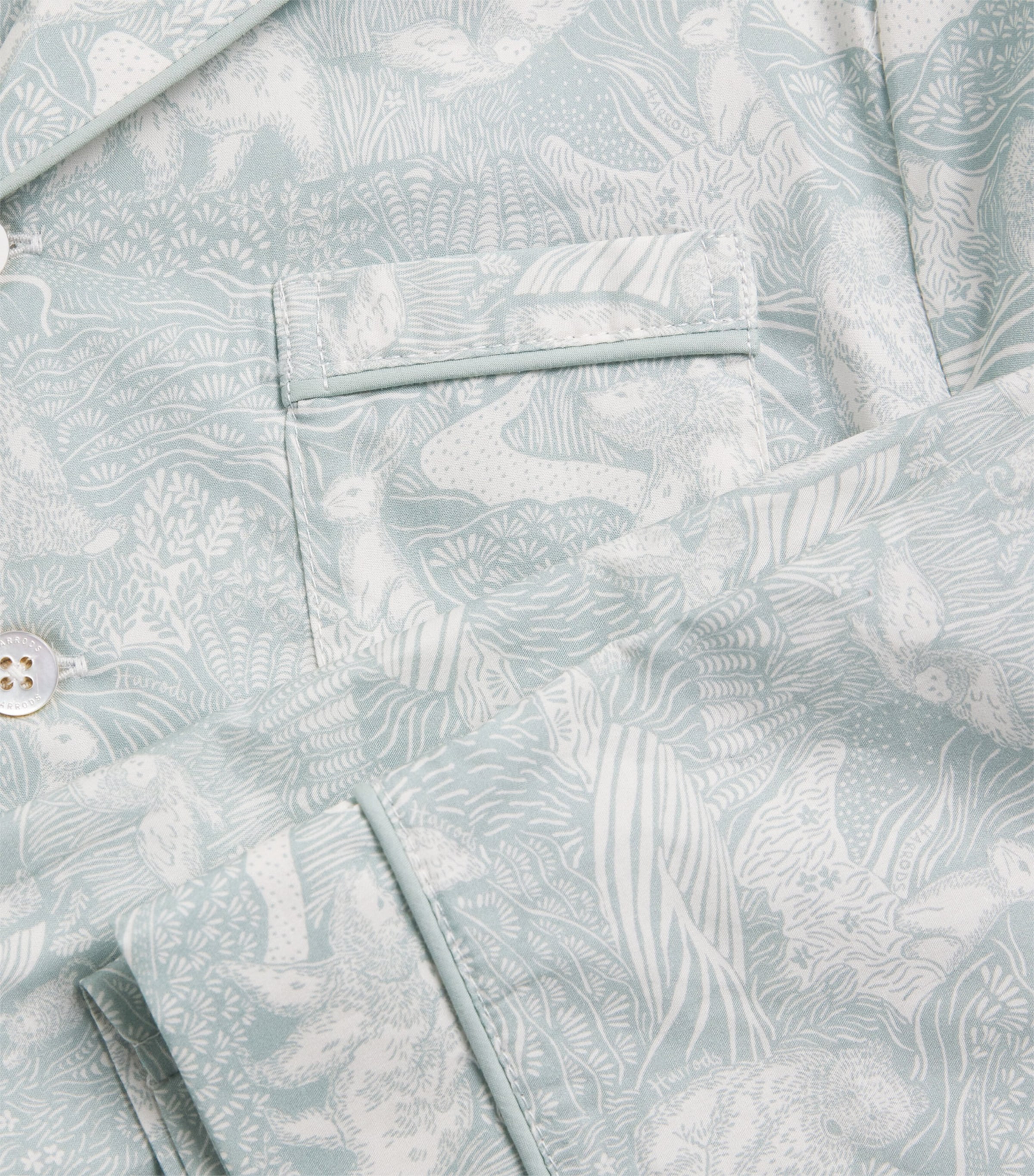 Harrods Blue Cotton Woodland Bear Print Pyjama Set (2-8 Years) | Harrods CA