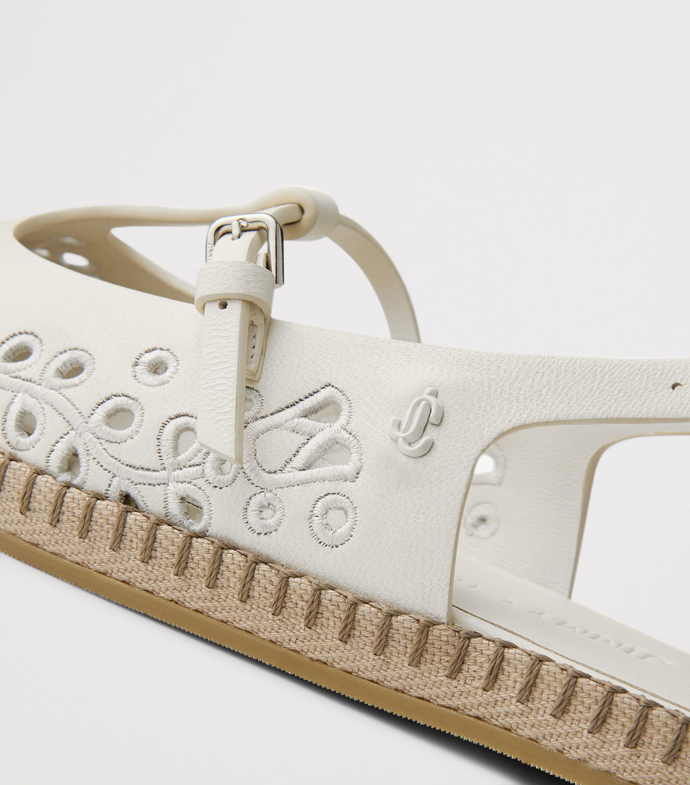 Jimmy Choo White Aimee Leather Slingback Sandals | Harrods UK