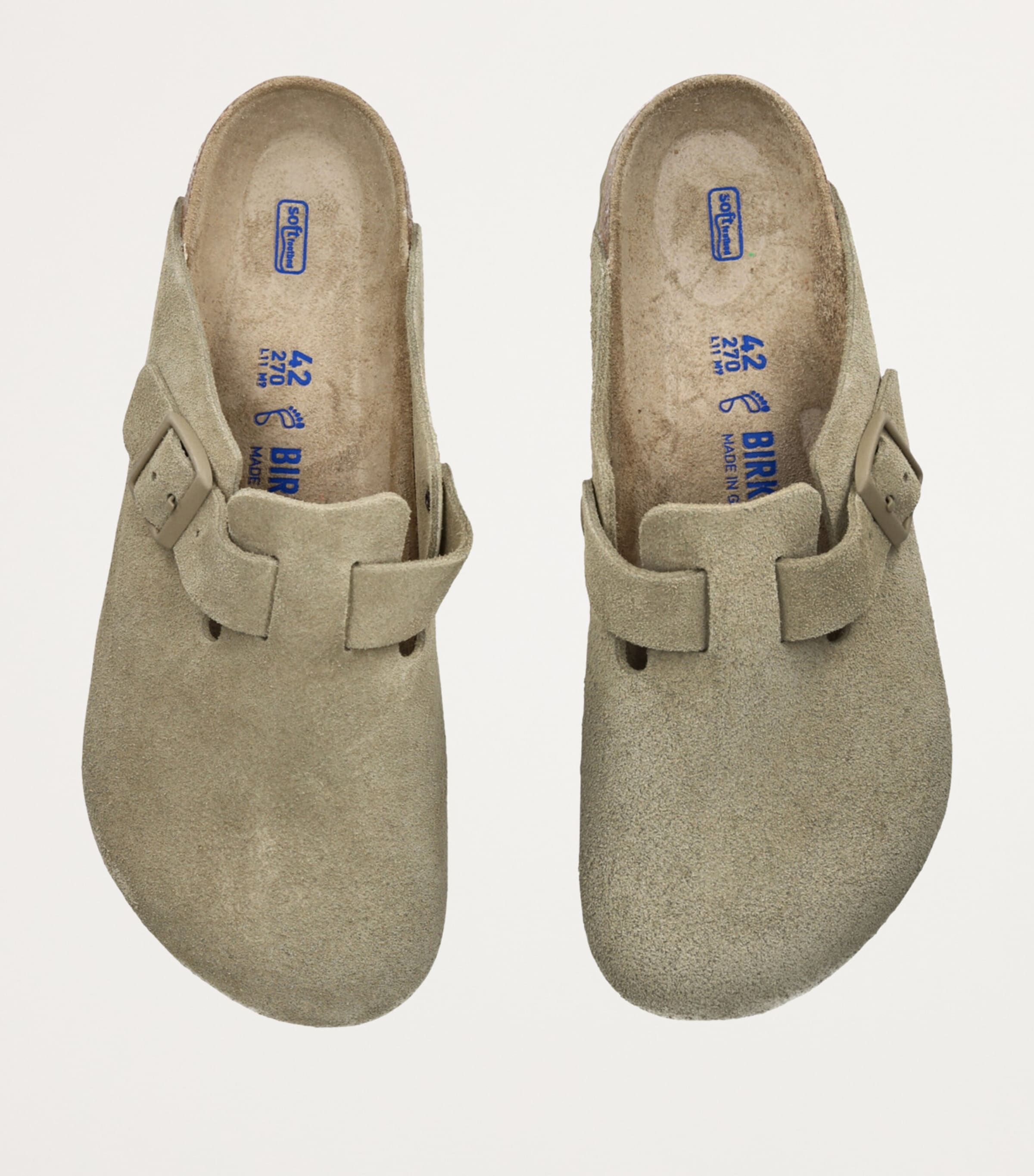 Birkenstock Green Suede Boston Sandals | Harrods UK