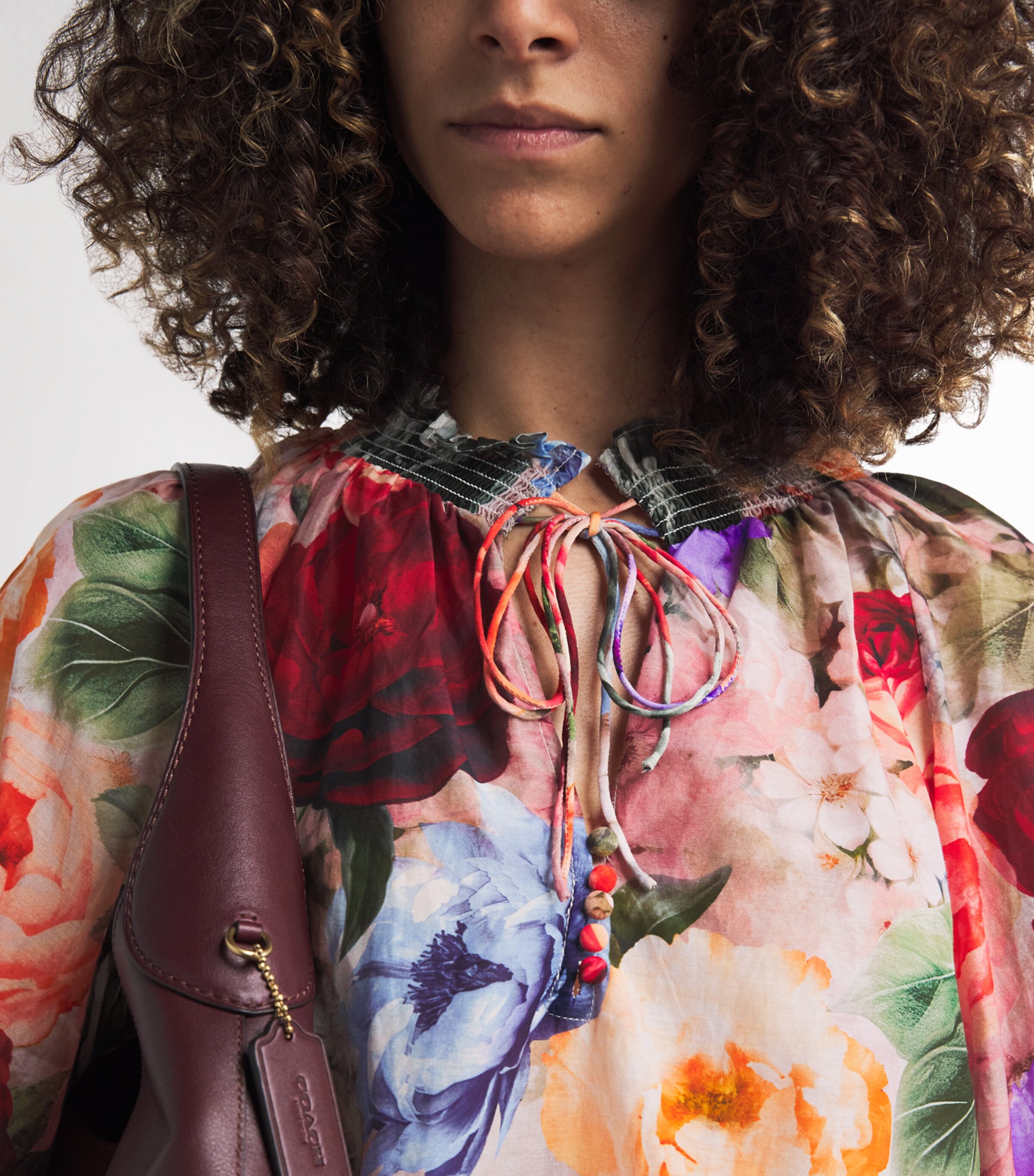Alice+Olivia Multi Cotton-Silk Norah Peasant Blouse | Harrods CA