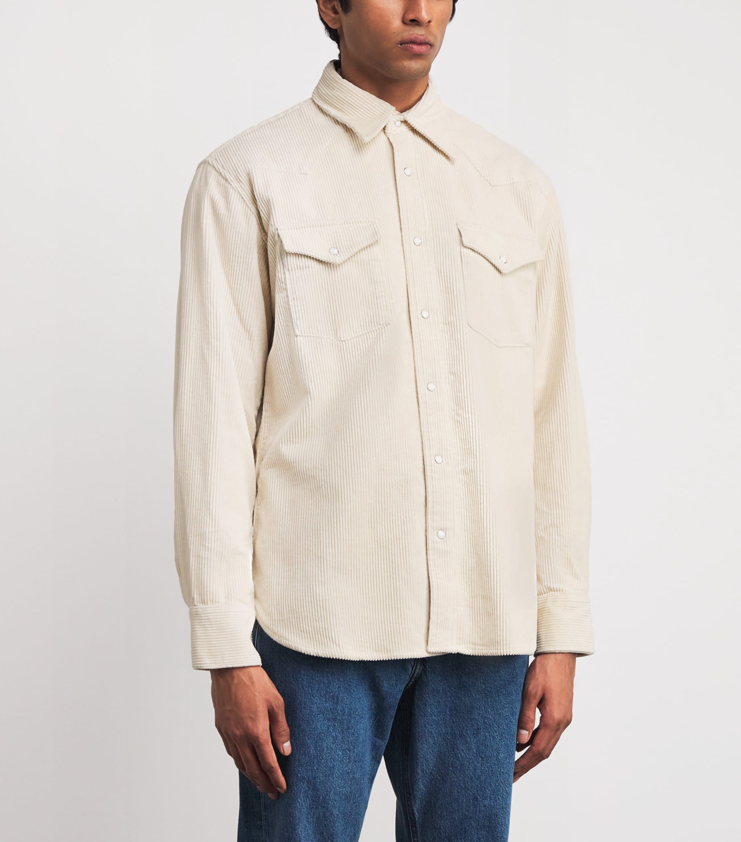 NN07 White Organic Cotton Corduroy Ricky Overshirt | Harrods FR