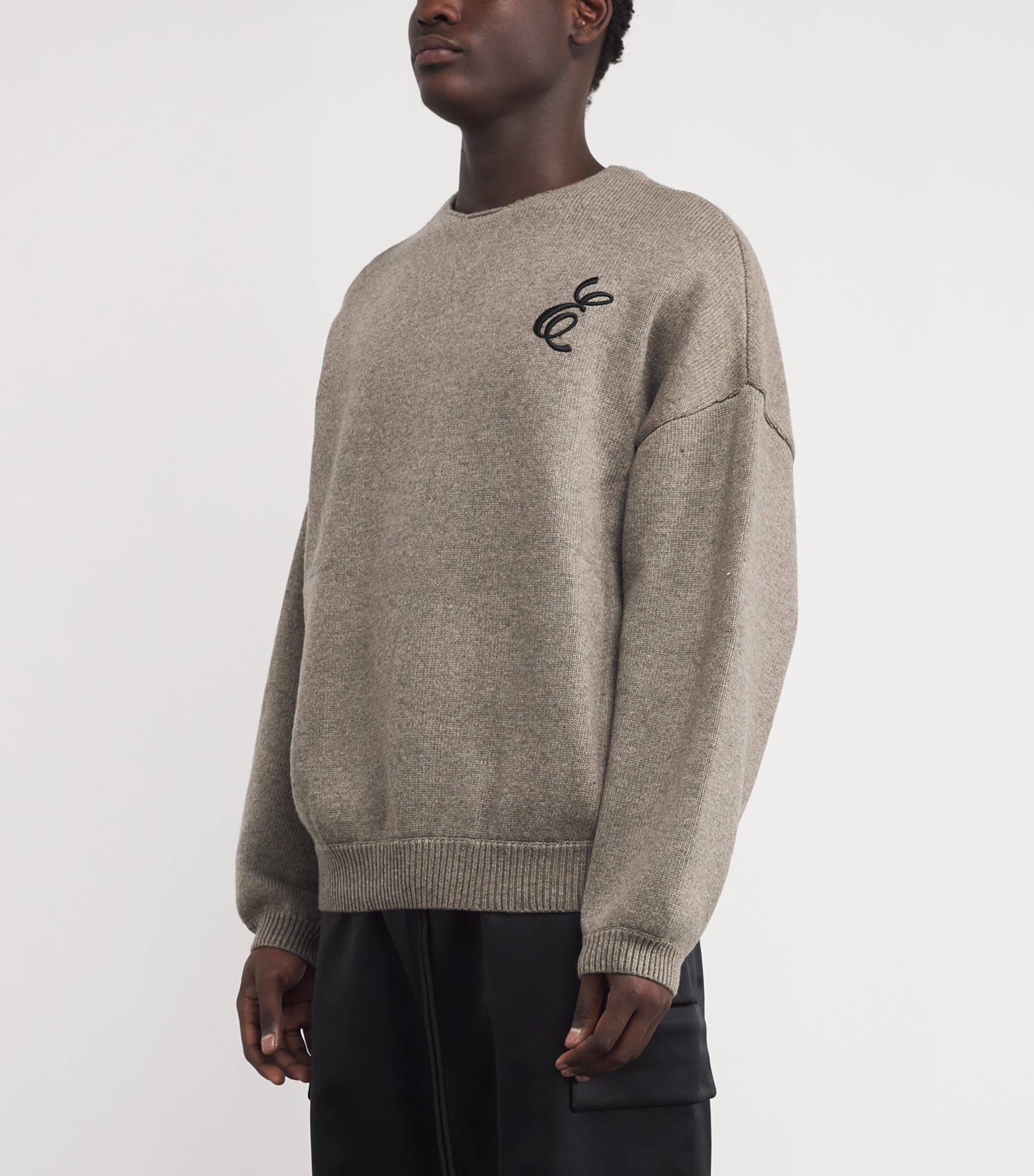 Fear Of God Beige Waffle-Knit Script Sweater | Harrods AE