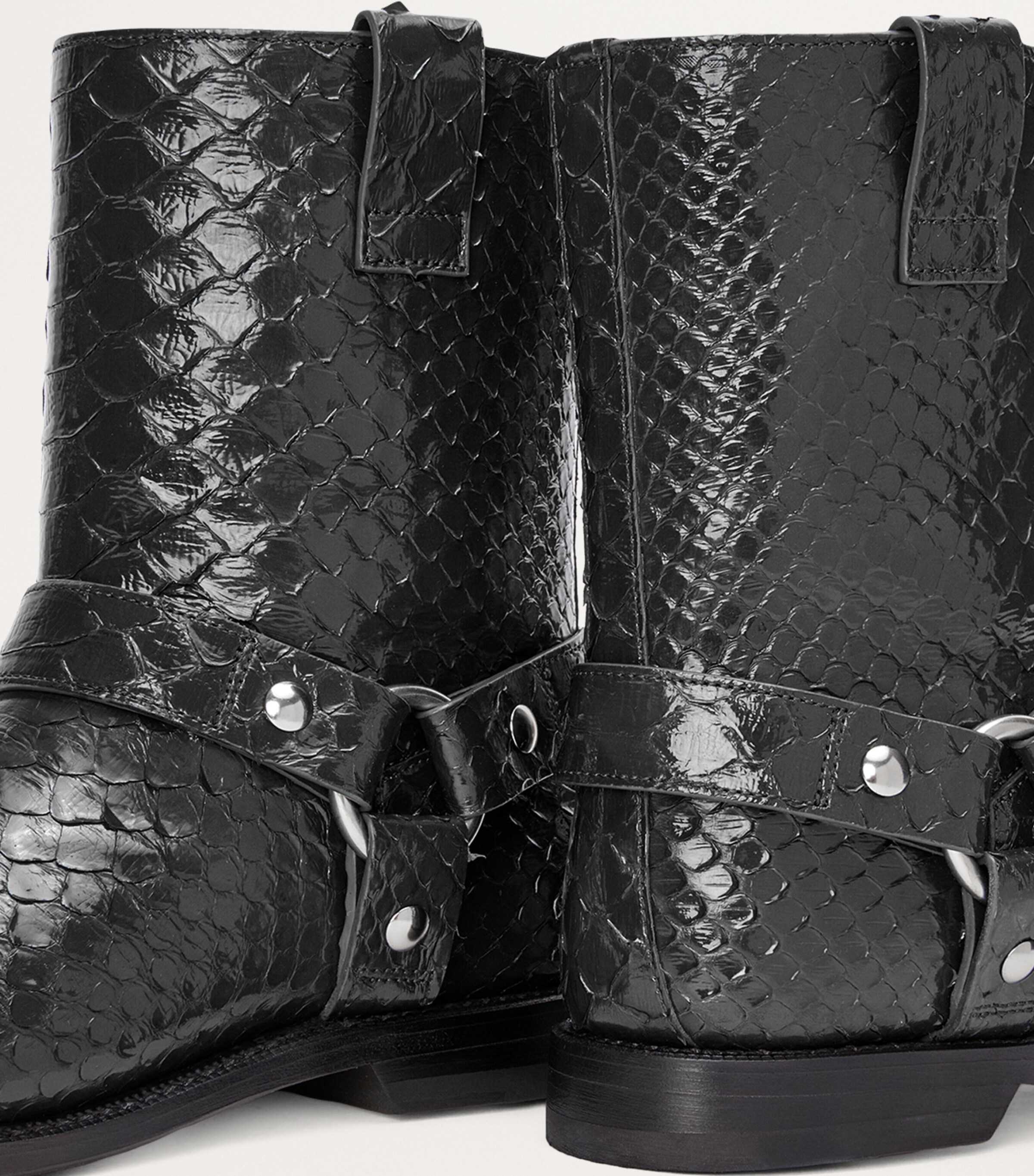 LOEWE Python Campo Biker Boots | Harrods UK